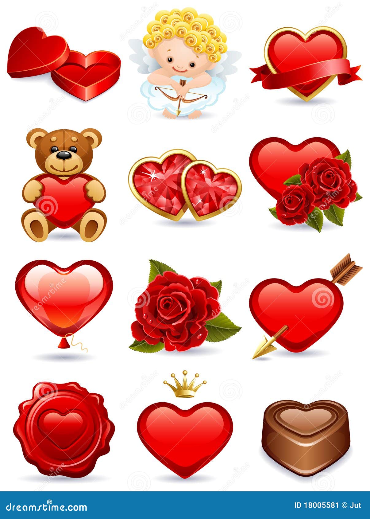 Valentine s icons stock vector. Illustration of february - 18005581