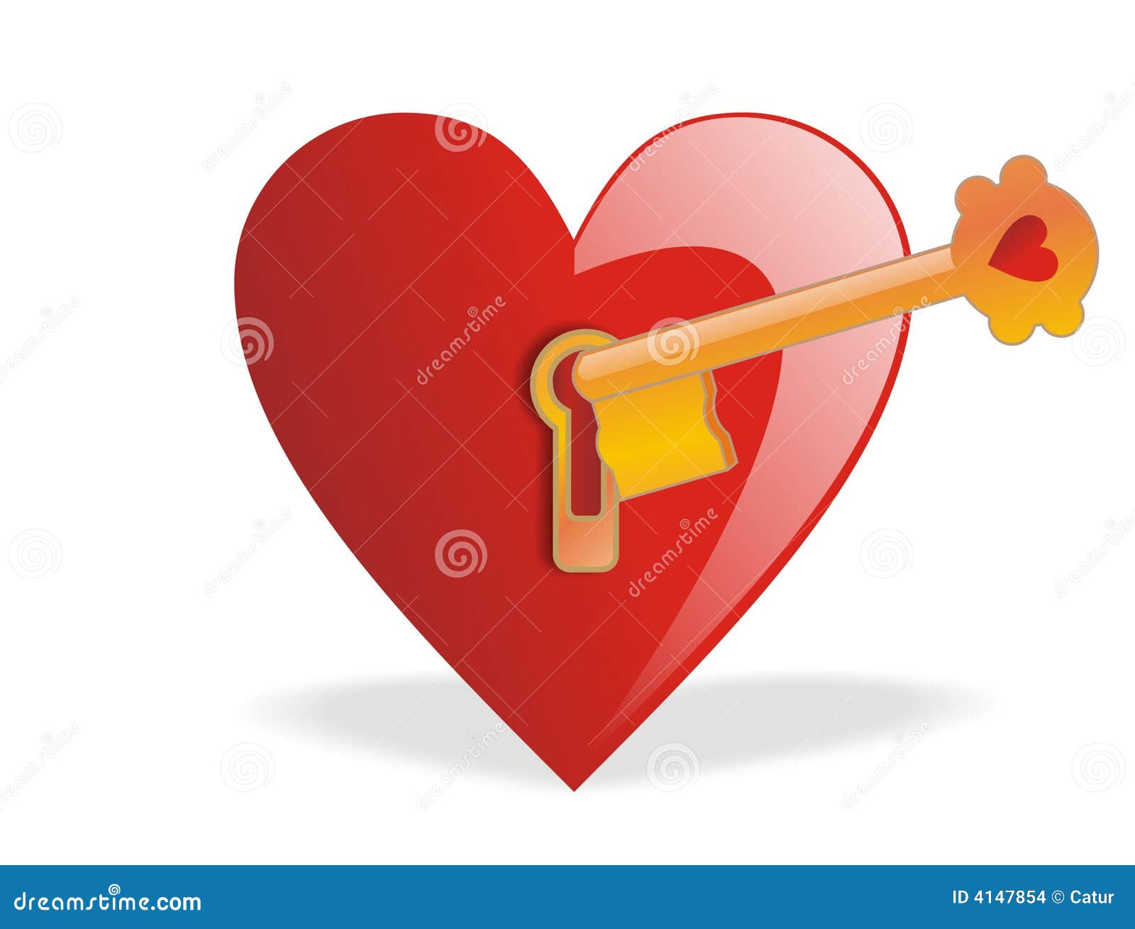 Valentine s - Key of love stock vector. Illustration of door - 4147854
