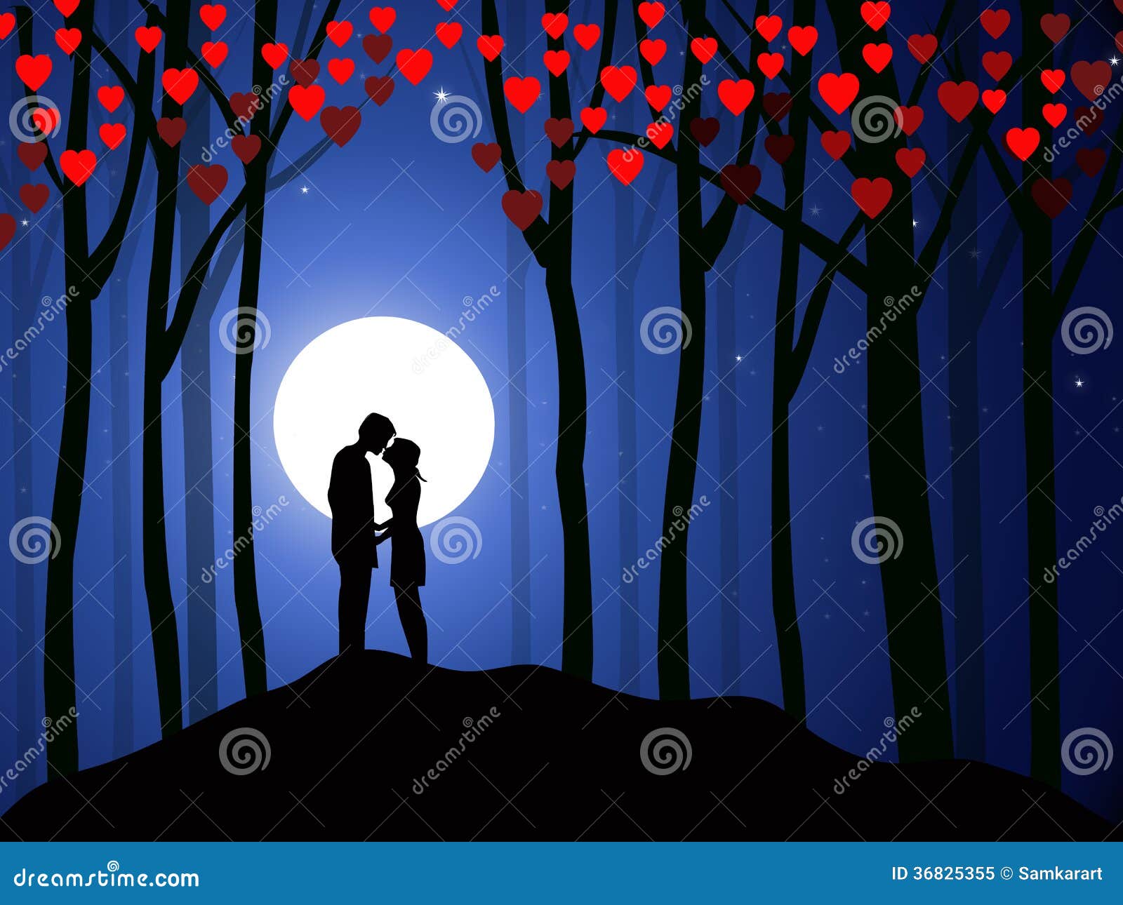Valentine s Night-Vector stock illustration. Illustration of valentines ...