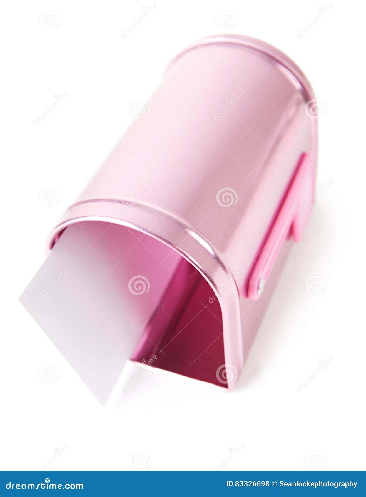 Valentine`s: Pink Mailbox with Letter Inside Stock Photo - Image of ...