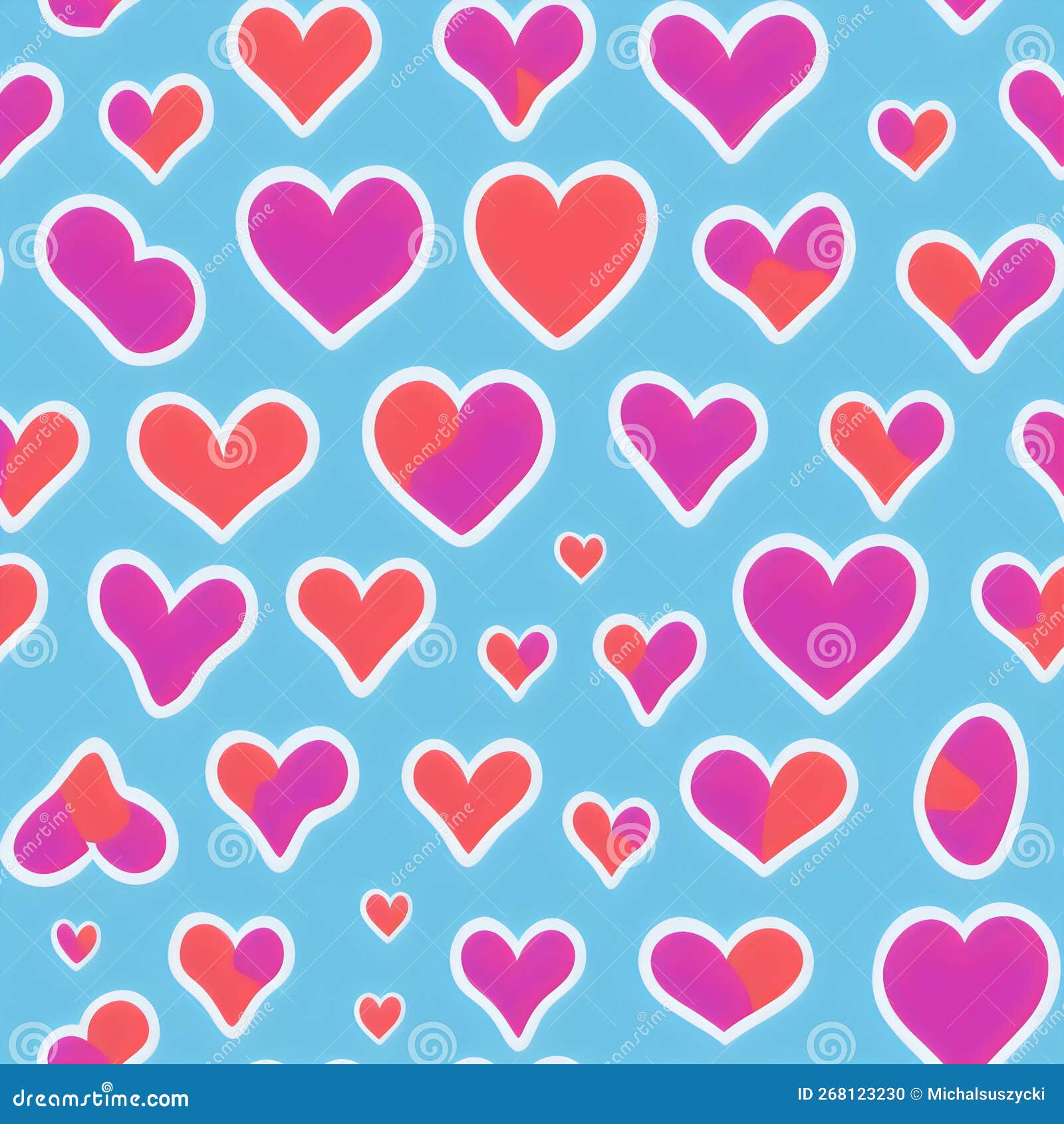 Valentine Seamless Hearts Pattern Stock Photo - Image of hearts ...