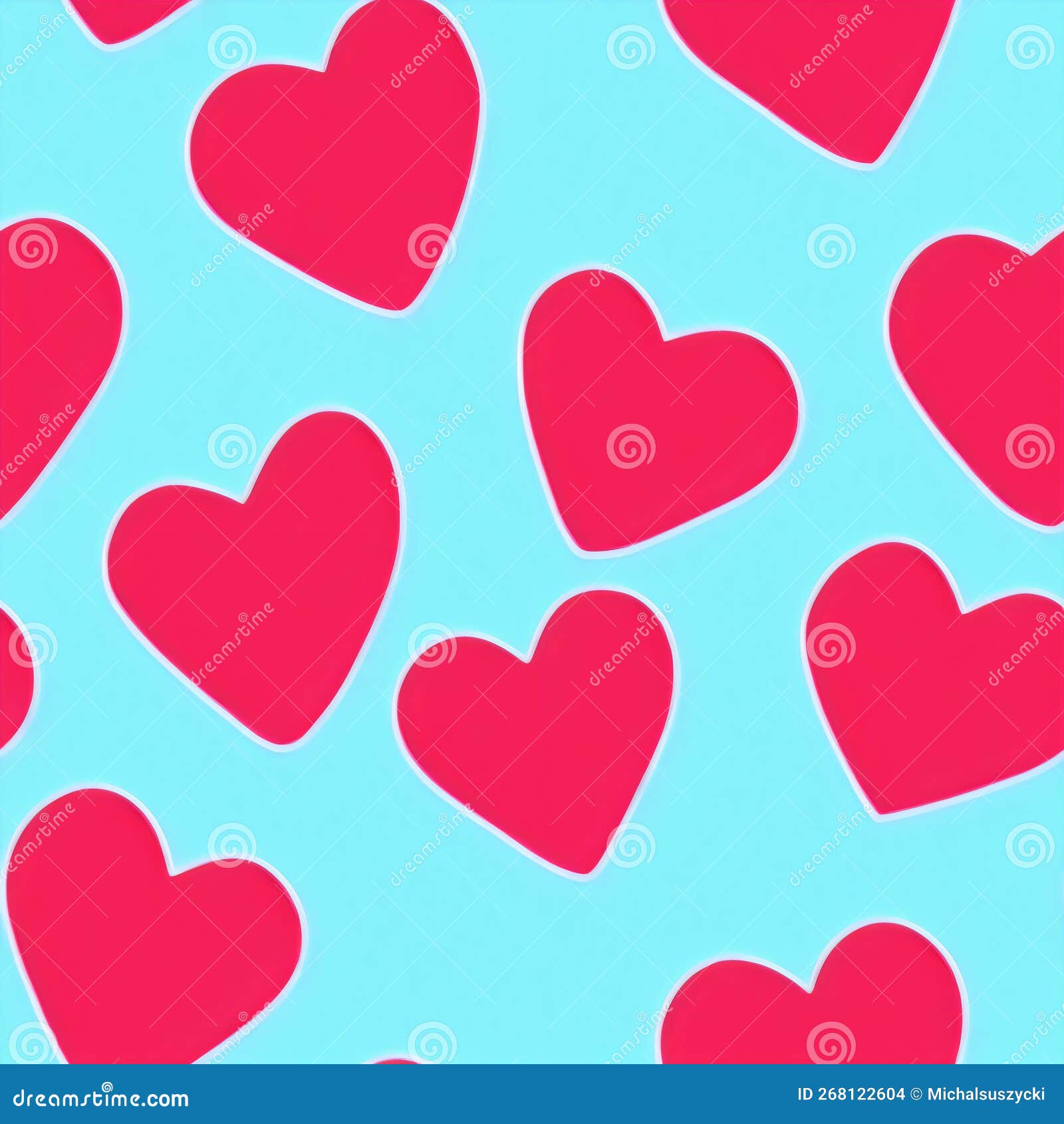 Valentine Seamless Hearts Pattern Stock Illustration - Illustration of ...