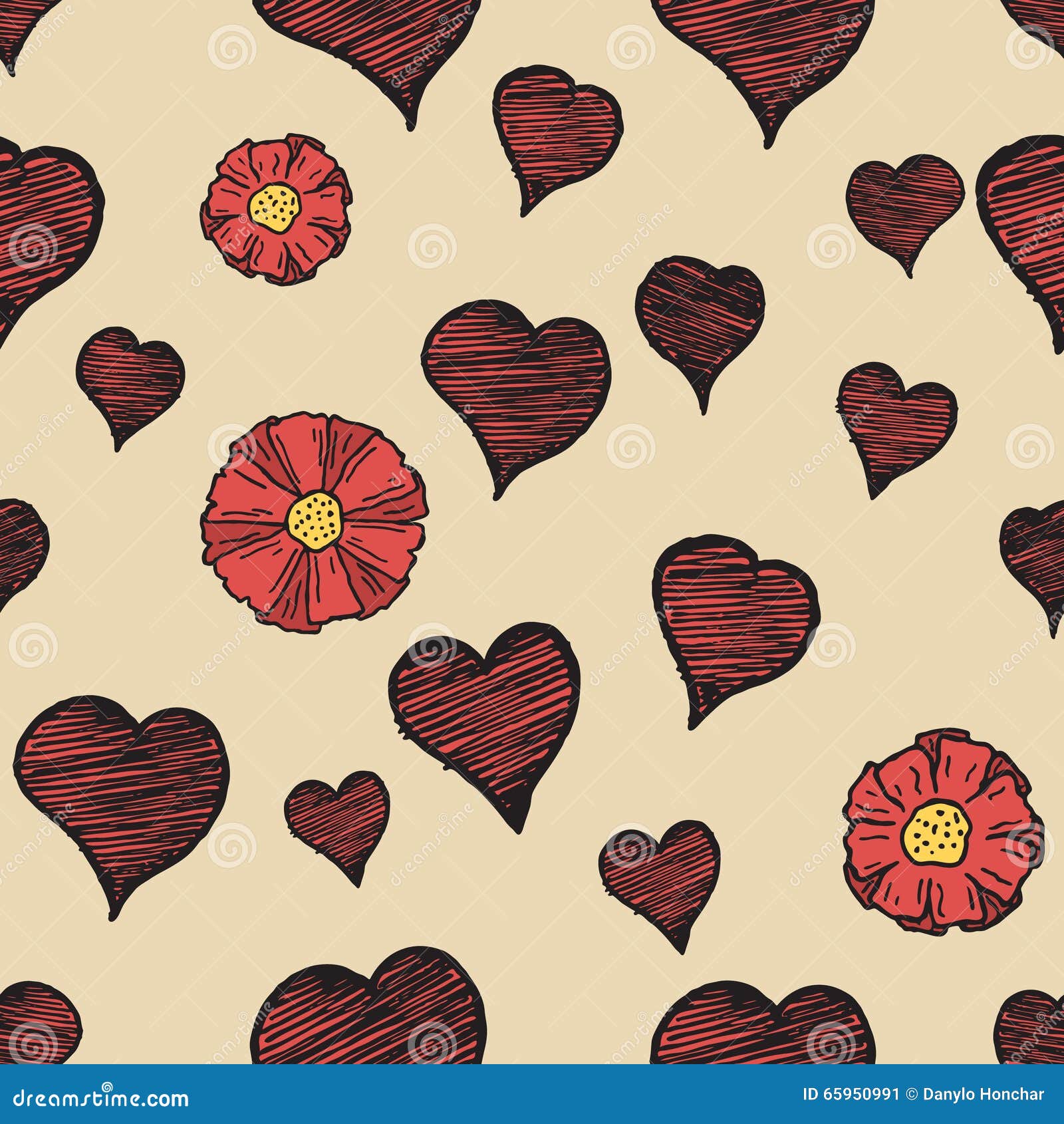 Valentine Seamless Pattern. Stock Vector - Illustration of element ...