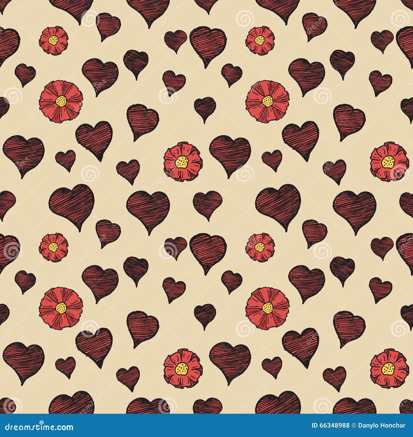Valentine Seamless Pattern. Stock Vector - Illustration of fabric ...