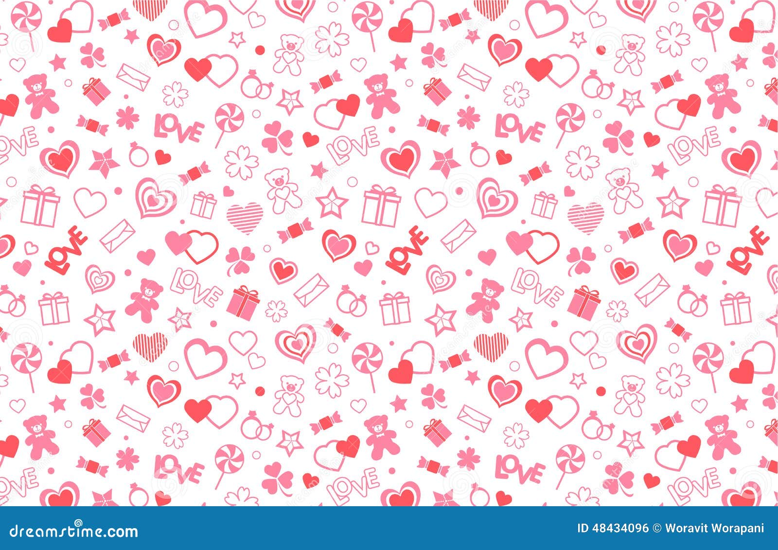Valentine seamless pattern stock vector. Illustration of romantic ...