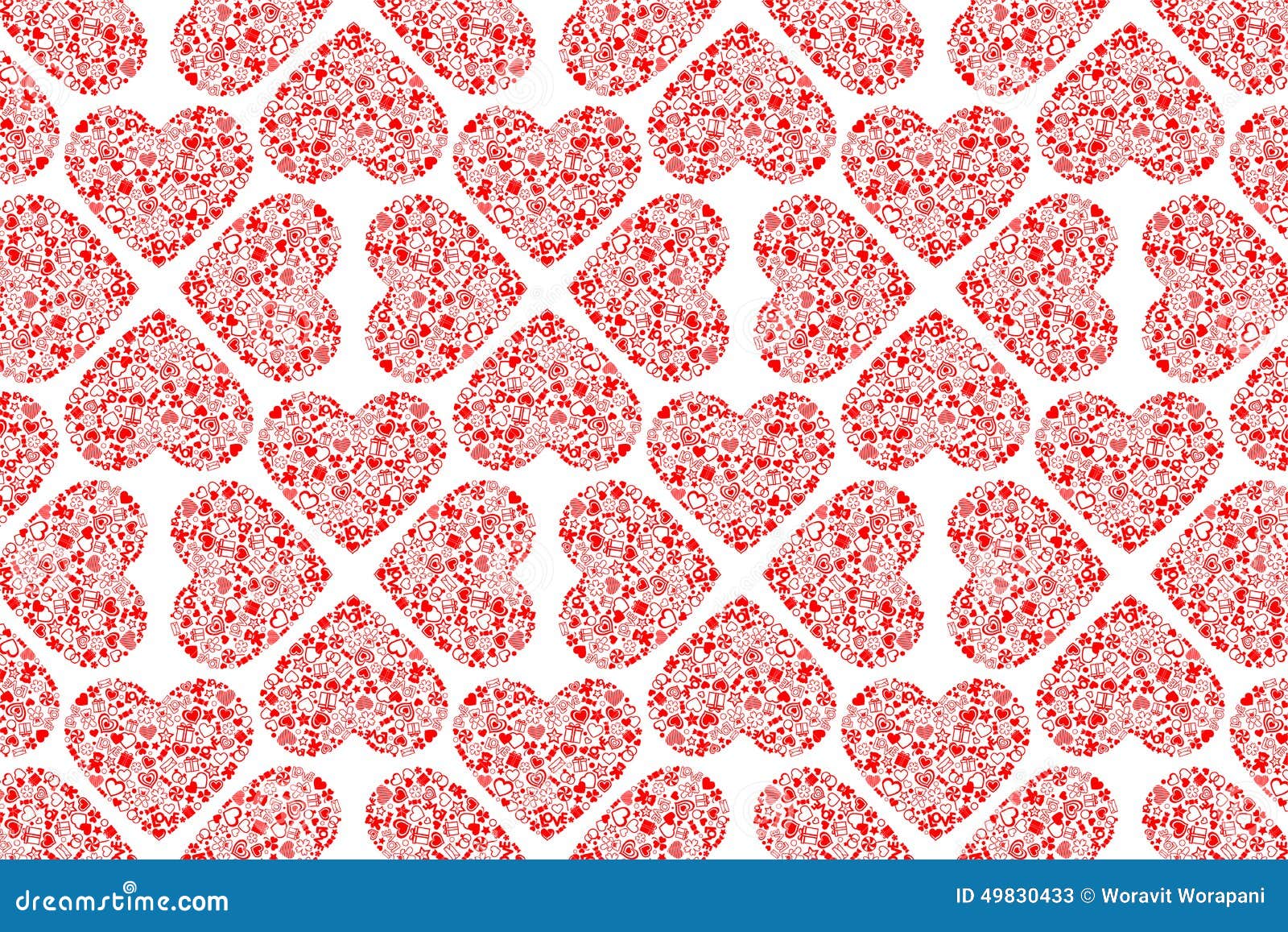 Valentine seamless pattern stock vector. Illustration of heart - 49830433