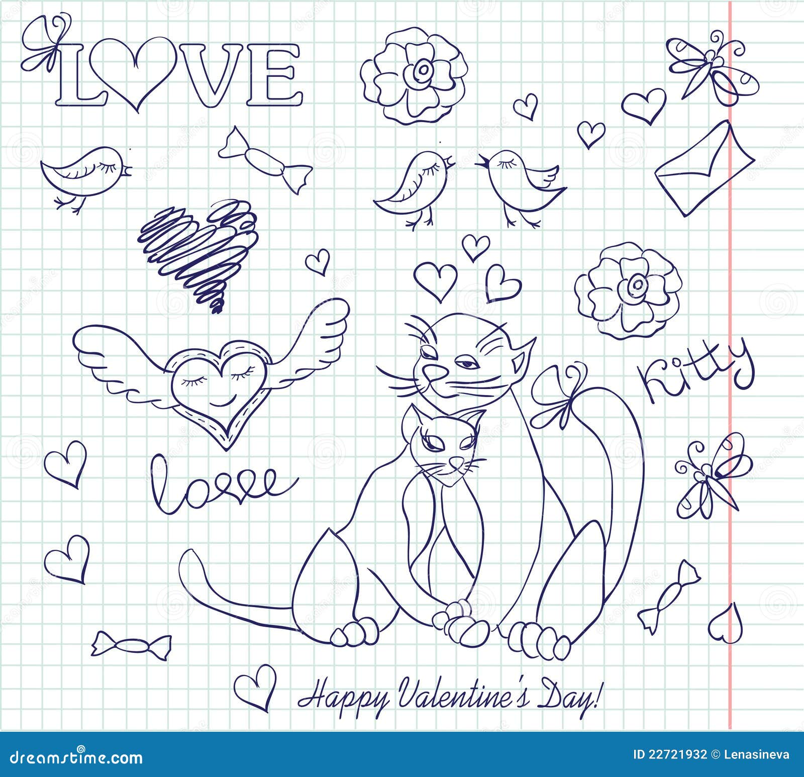 Valentine sketch stock vector. Illustration of draw, icon - 22721932