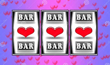 Valentine slot machine stock illustration. Illustration of round - 12463041