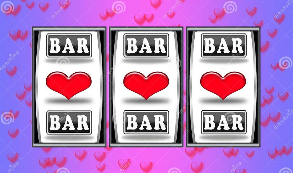 Valentine slot machine stock illustration. Illustration of round - 12463041