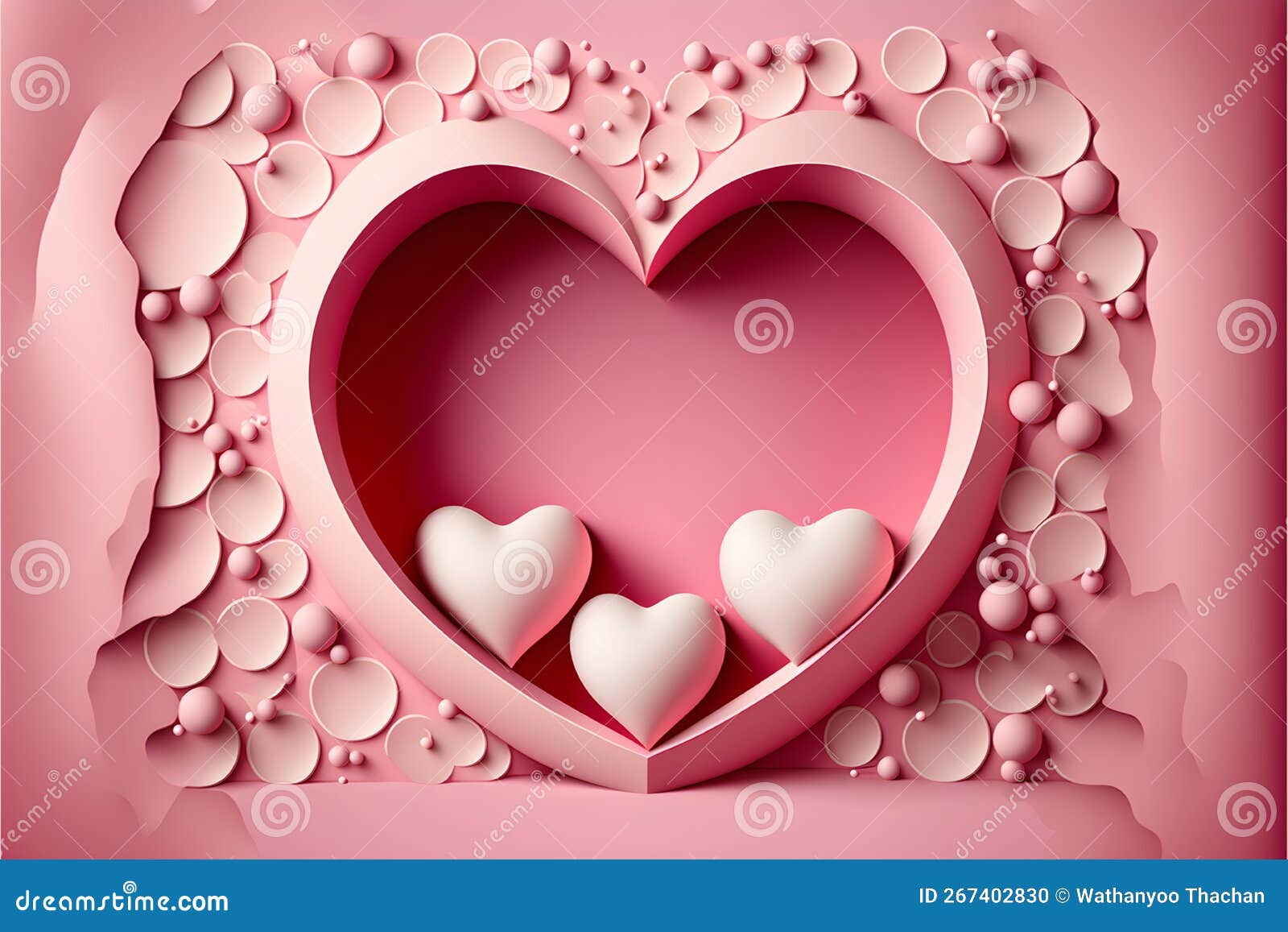 Valentine Sweet Heart Banner Background Stock Illustration ...
