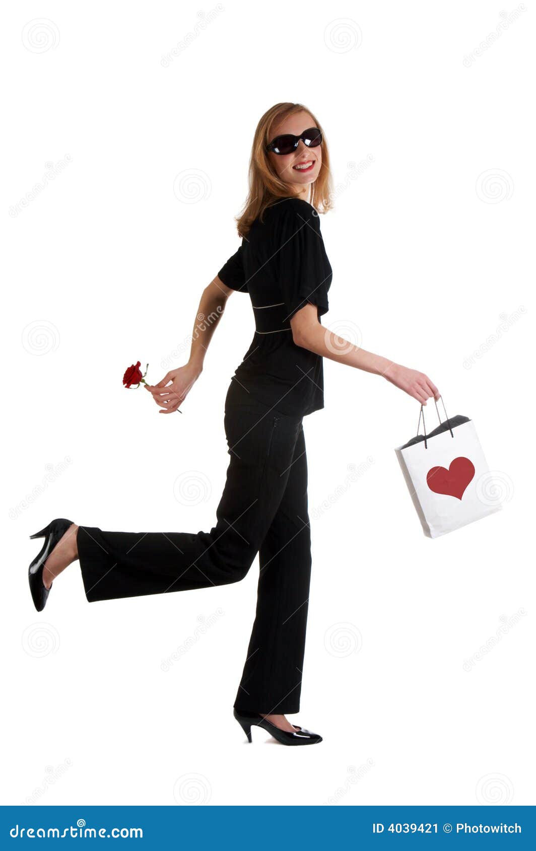 Valentine walk stock image. Image of looking, female, lovely - 4039421