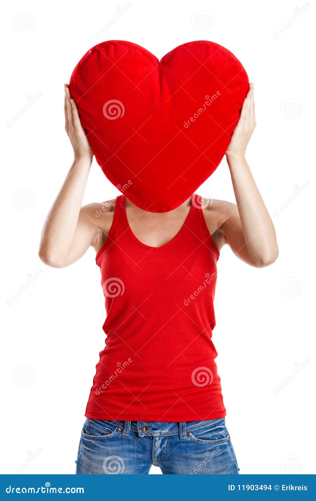 Valentine woman stock photo. Image of brunette, heart - 11903494