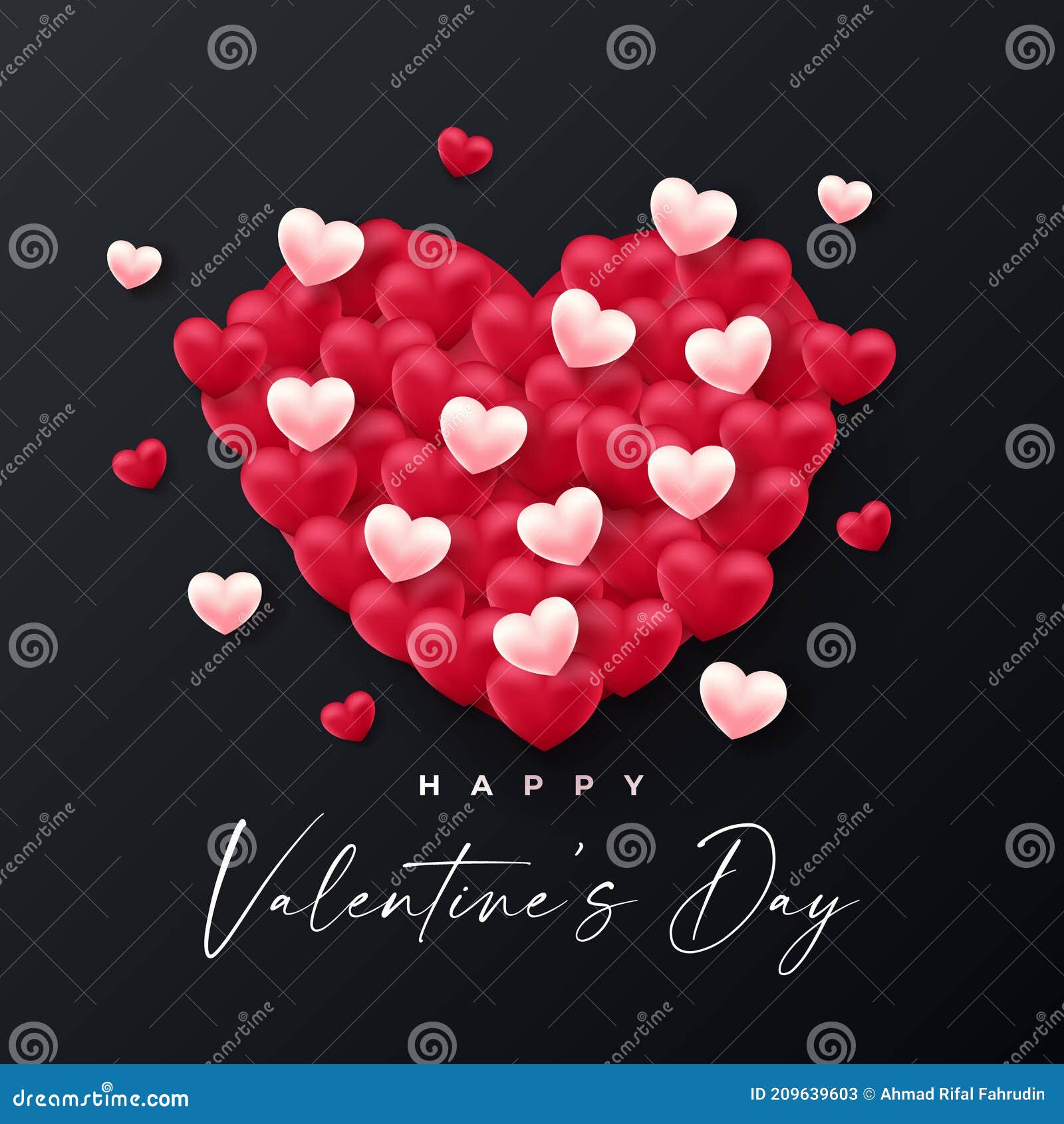 Valentines Day Background Design with Realistic Style . Vector ...