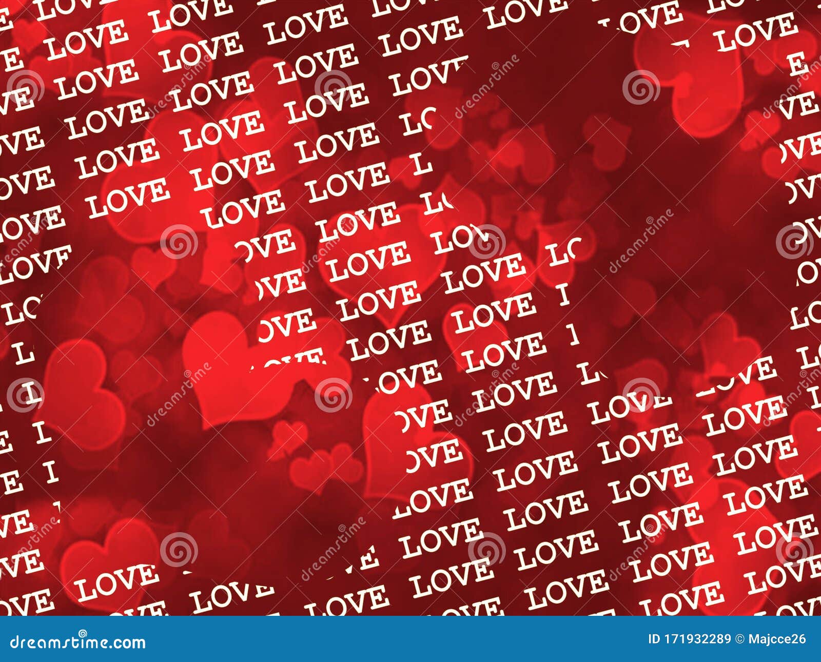 Valentines Day Background Red Romantic Hearts Romance Love Abstract ...