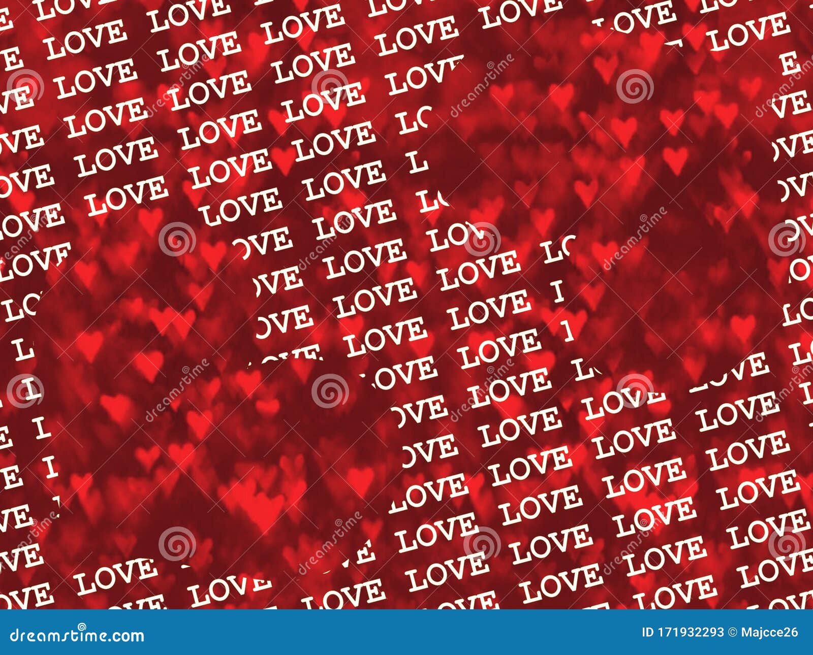 Valentines Day Background Red Romantic Hearts Romance Love Abstract ...