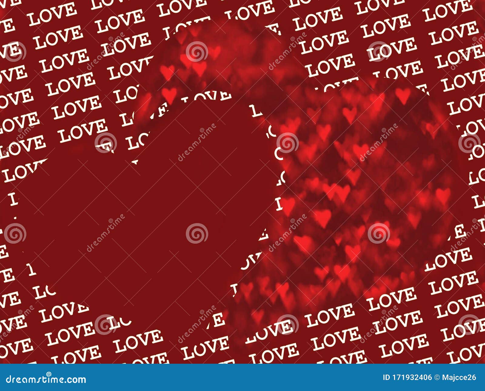 Valentines Day Background Red Romantic Hearts Romance Love Abstract ...
