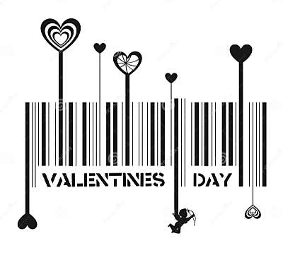 Valentines day barcode stock illustration. Illustration of data - 22992812