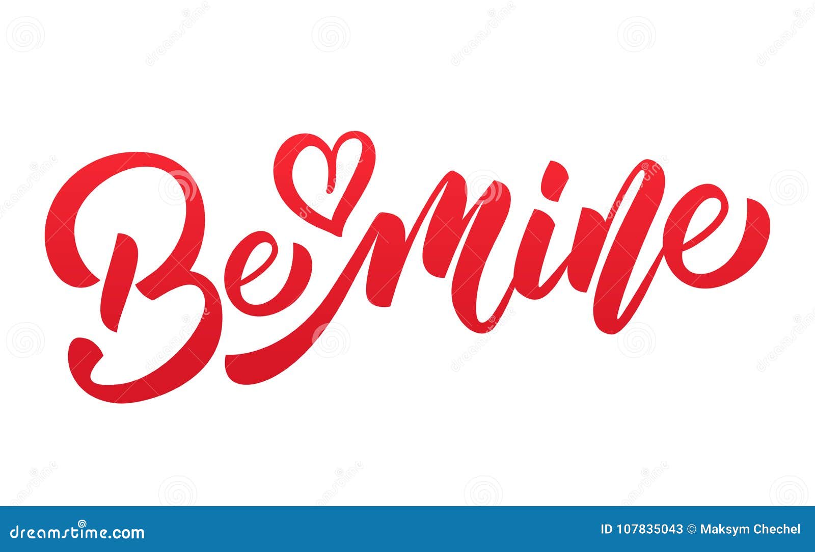 Valentines Day. Be Mine Script Lettering Stock Vector - Illustration of ...