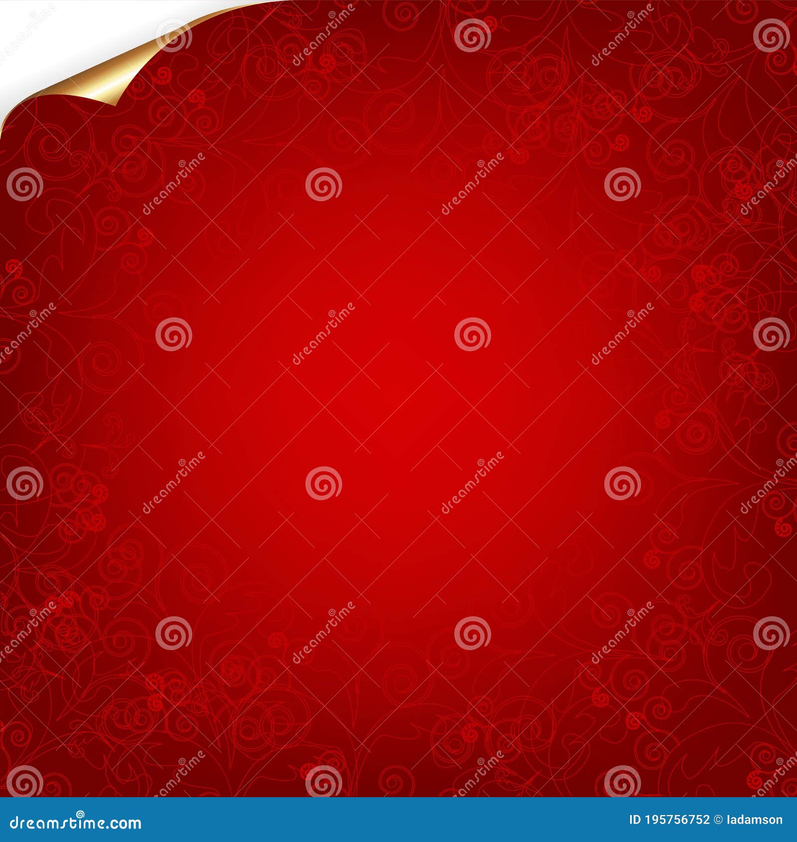 Red Background with Pattern and Gold Corner Stock Vector - Illustration ...