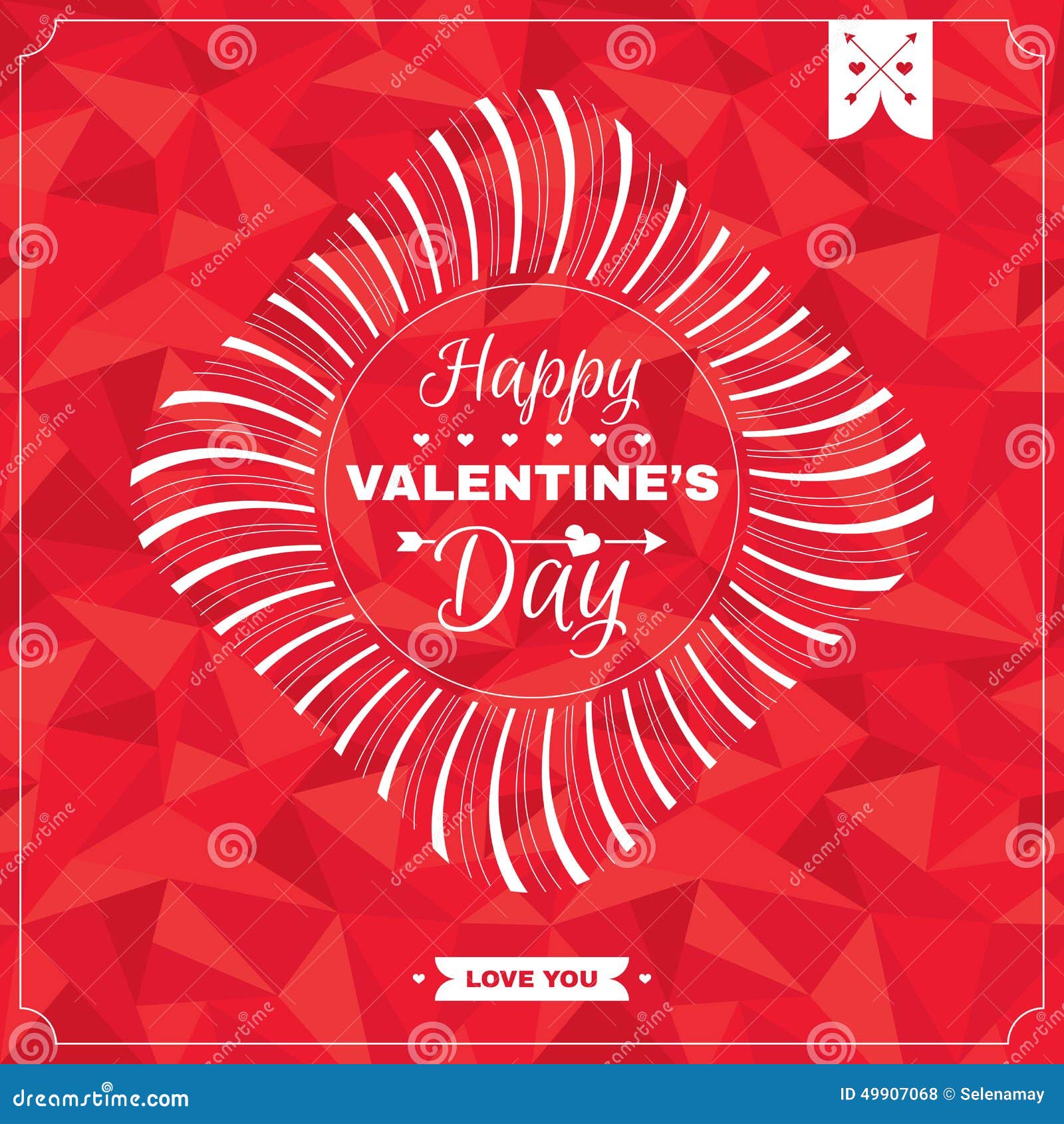 Valentines Day card stock vector. Illustration of graphic - 49907068