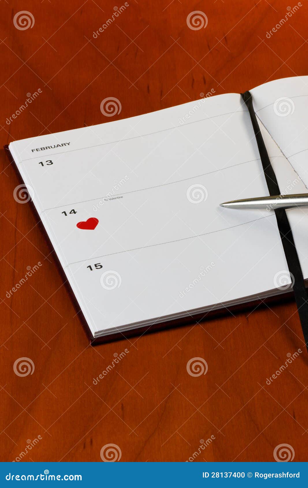 Valentines Day Diary stock photo. Image of holiday, copyspace - 28137400
