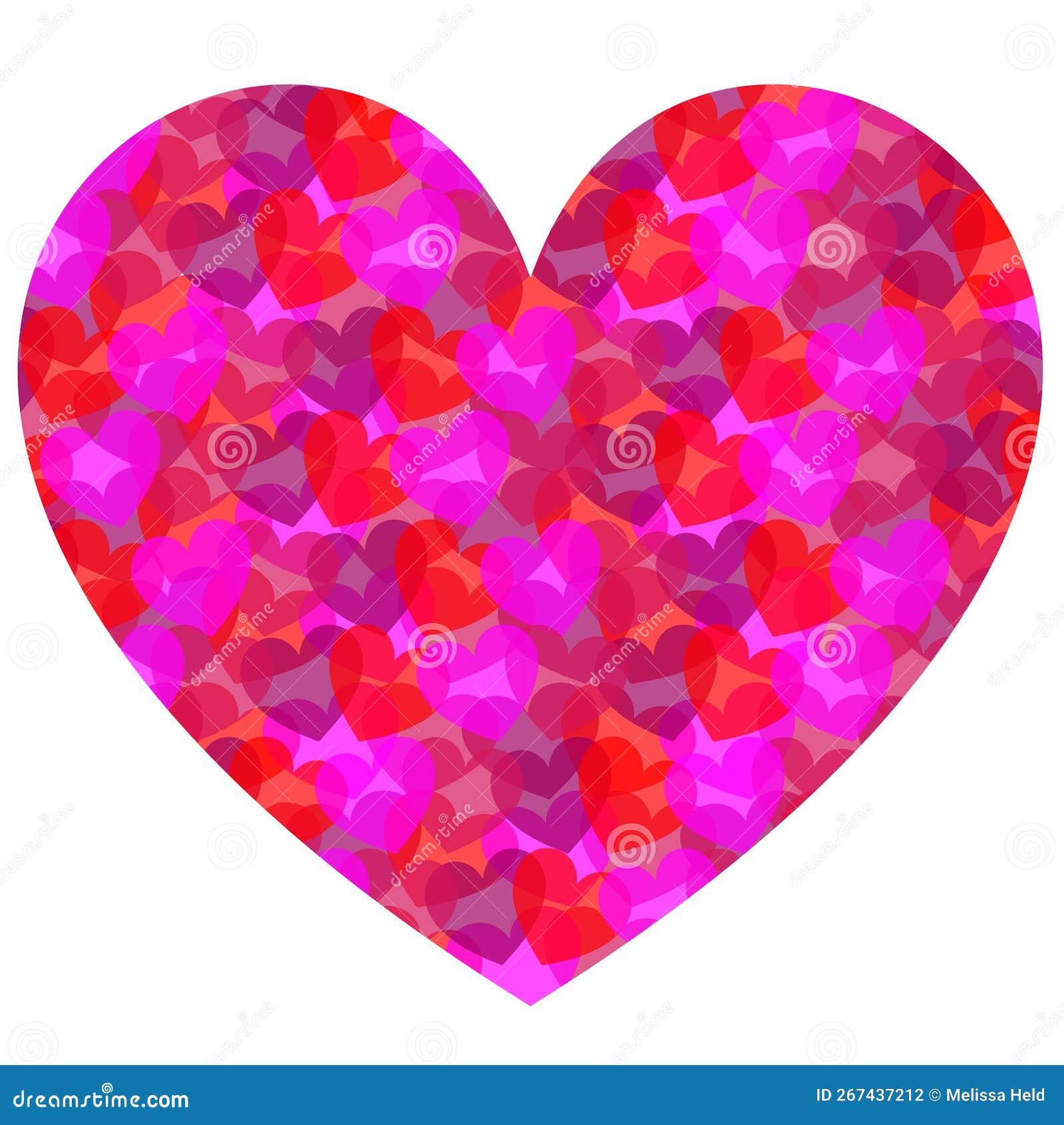 Valentines Day Graphic with Overlapping Heart Pattern Stock ...