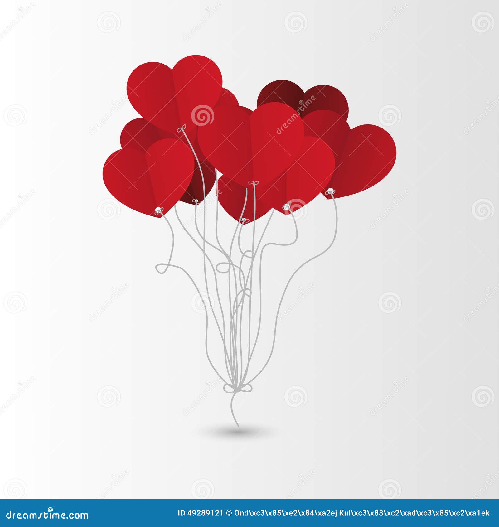 Heart Balloons Border Background Vector Illustration | CartoonDealer ...
