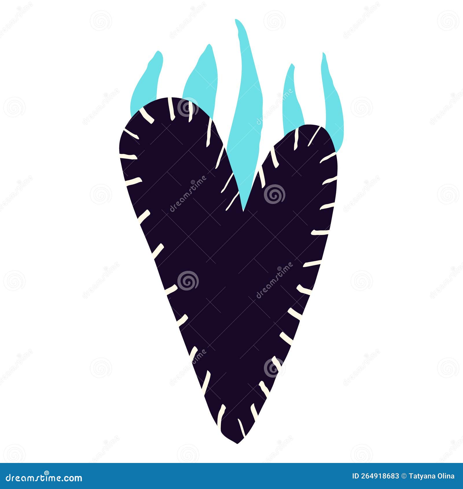 Valentines Day Heart. Freaky Bizarre Comic Heart Stock Vector ...