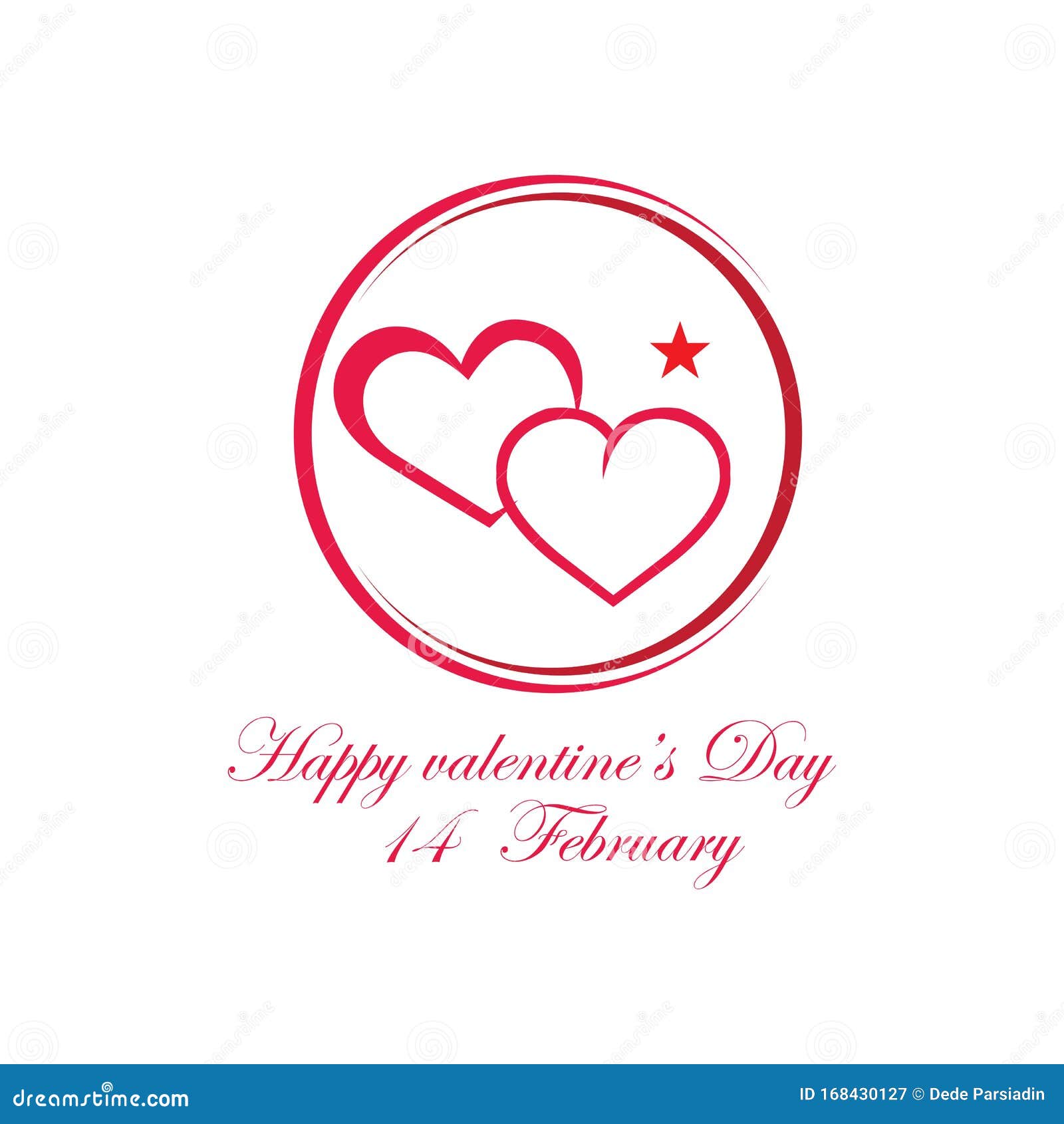 Valentines Day Logo Design Vector Illustration Template Stock Vector ...