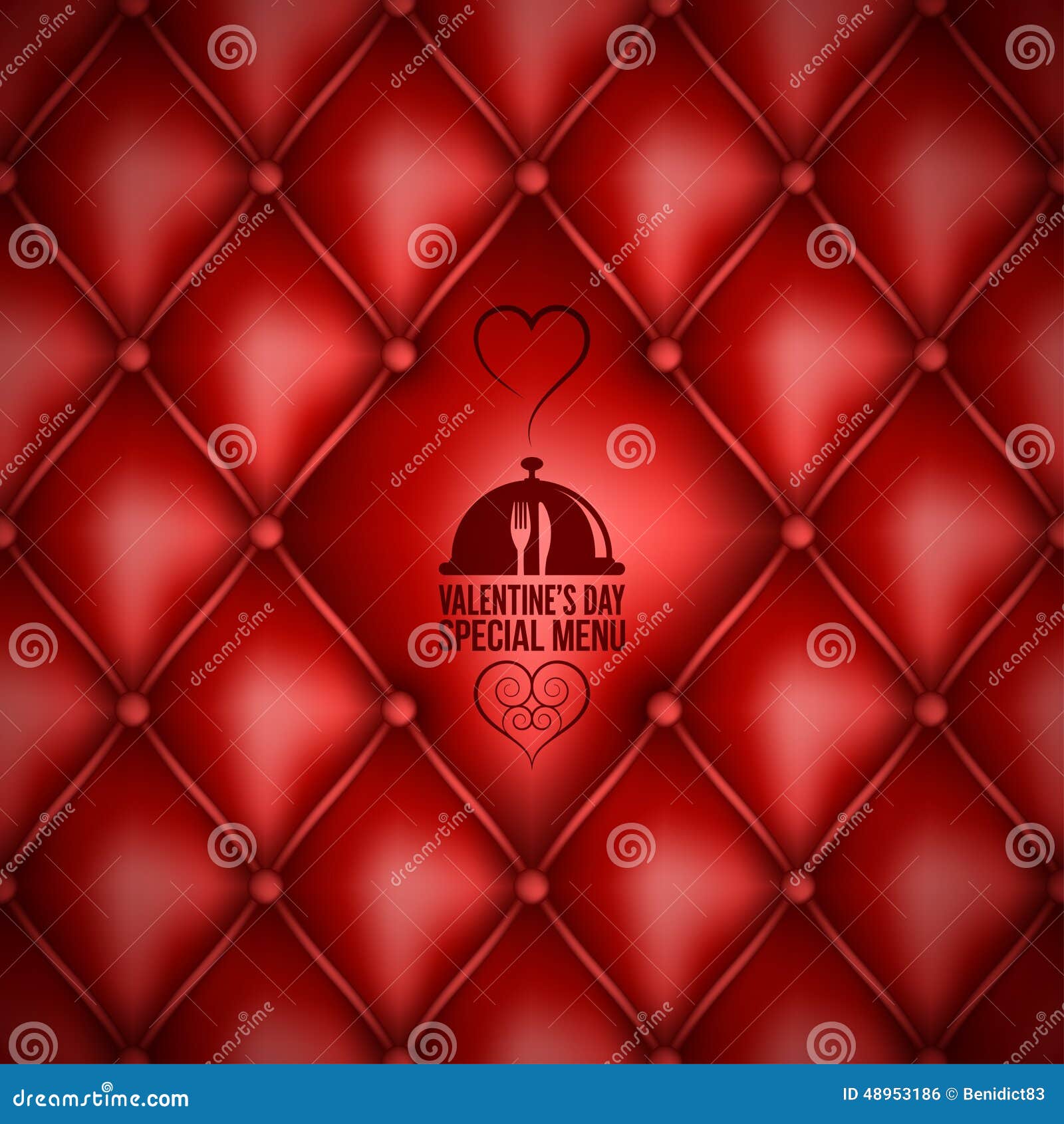 Valentines Day Menu Design Background Stock Vector - Illustration of ...