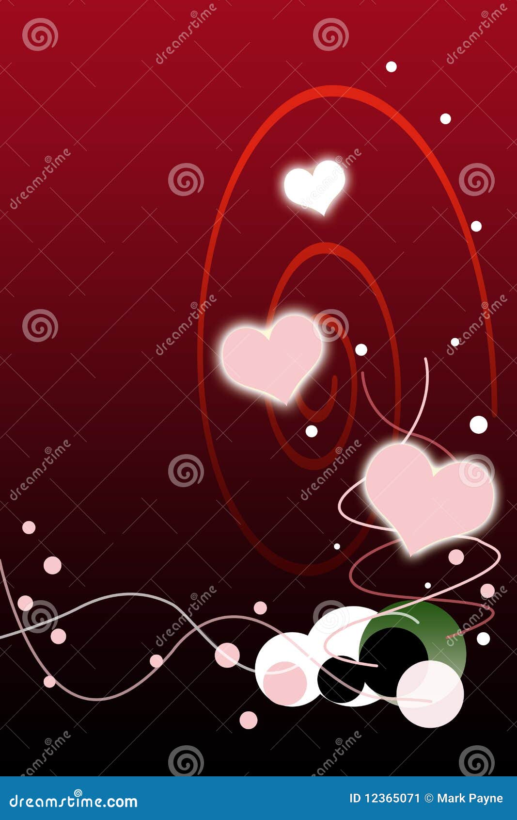 Valentines Day Red Gradient Background with Bubble Stock Illustration ...