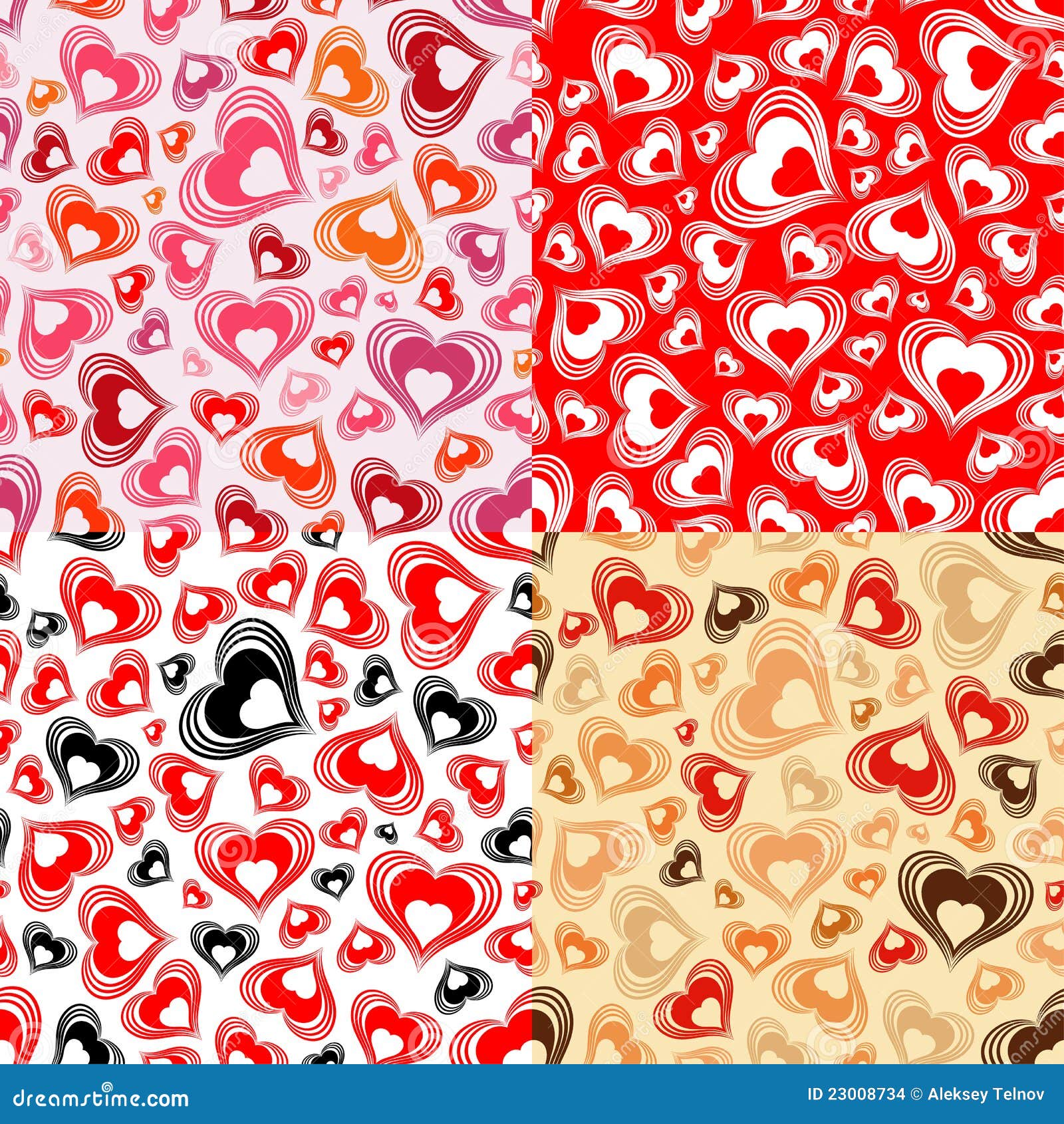 Valentines Day Seamless Pattern Stock Vector - Illustration of collect ...