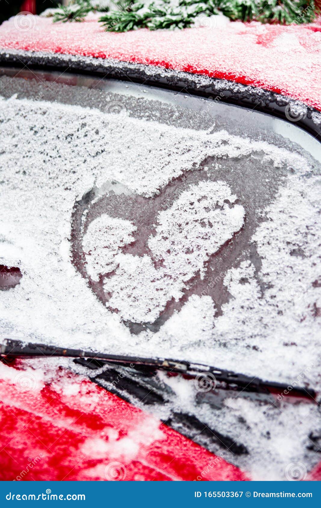 Valentines Day Symbol. Heart Drawn on a Car Windshield Stock Image ...