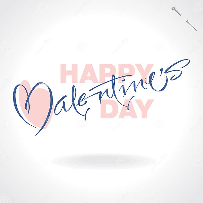 Valentines Hand Lettering (vector) Stock Vector - Illustration of ...