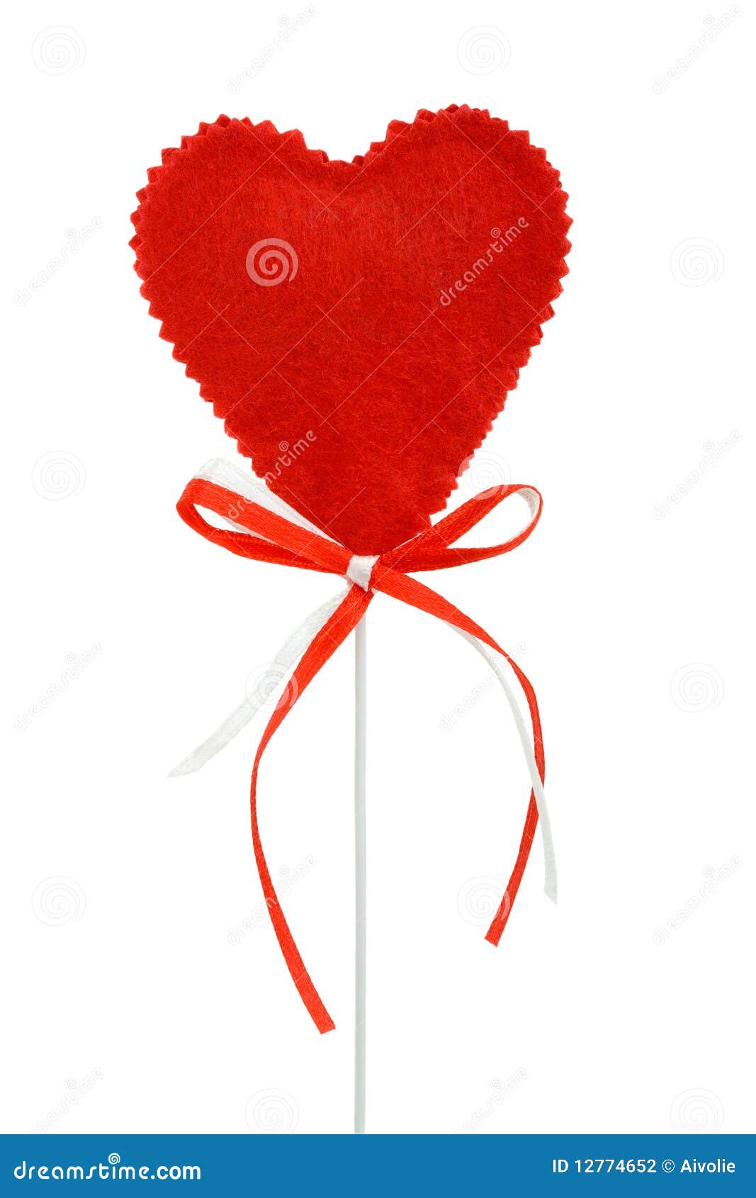 Valentines Heart on a Stick Stock Photo - Image of feelings, closeup ...
