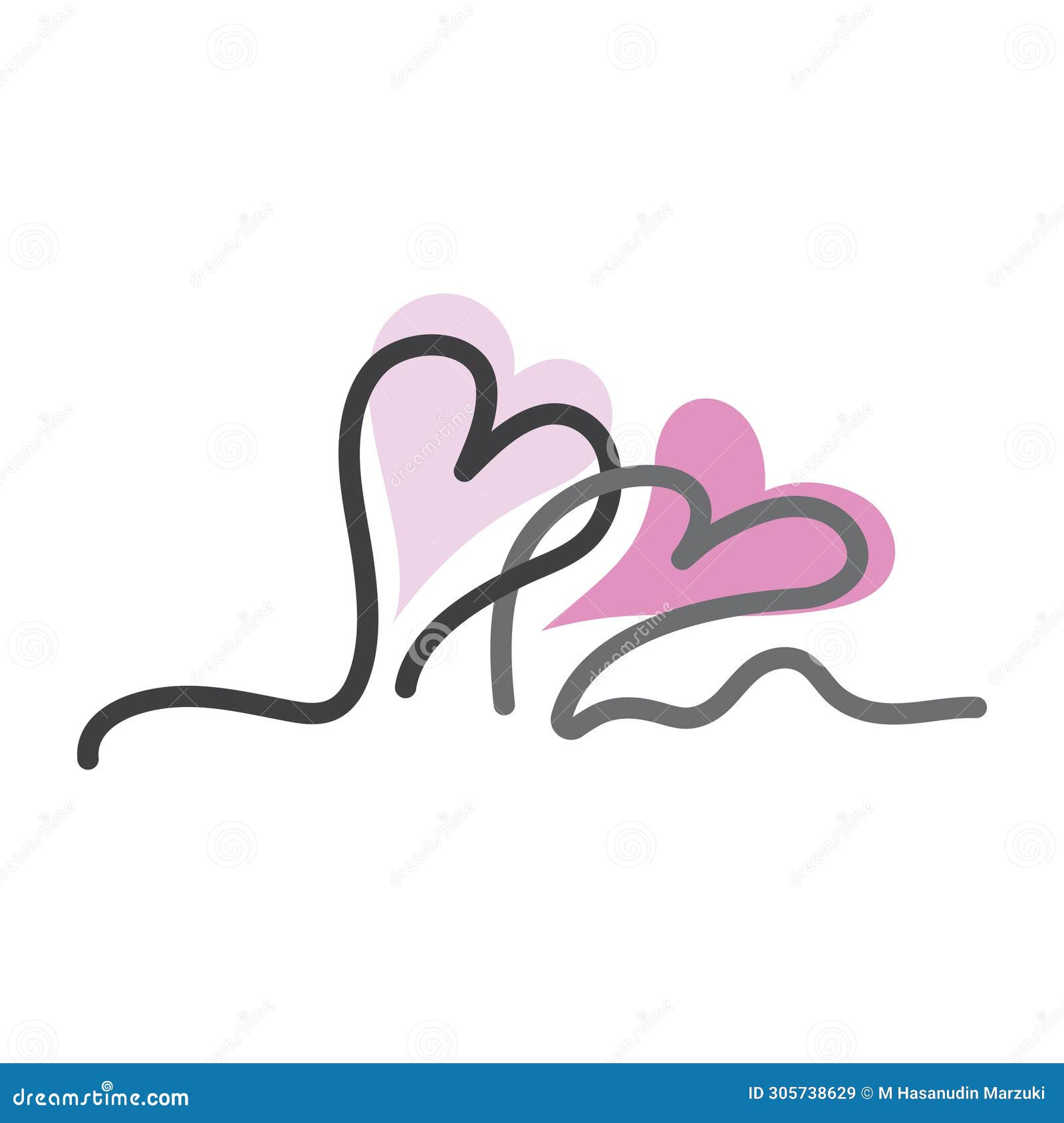 Valentines Logo Vector Template Stock Illustration - Illustration of ...