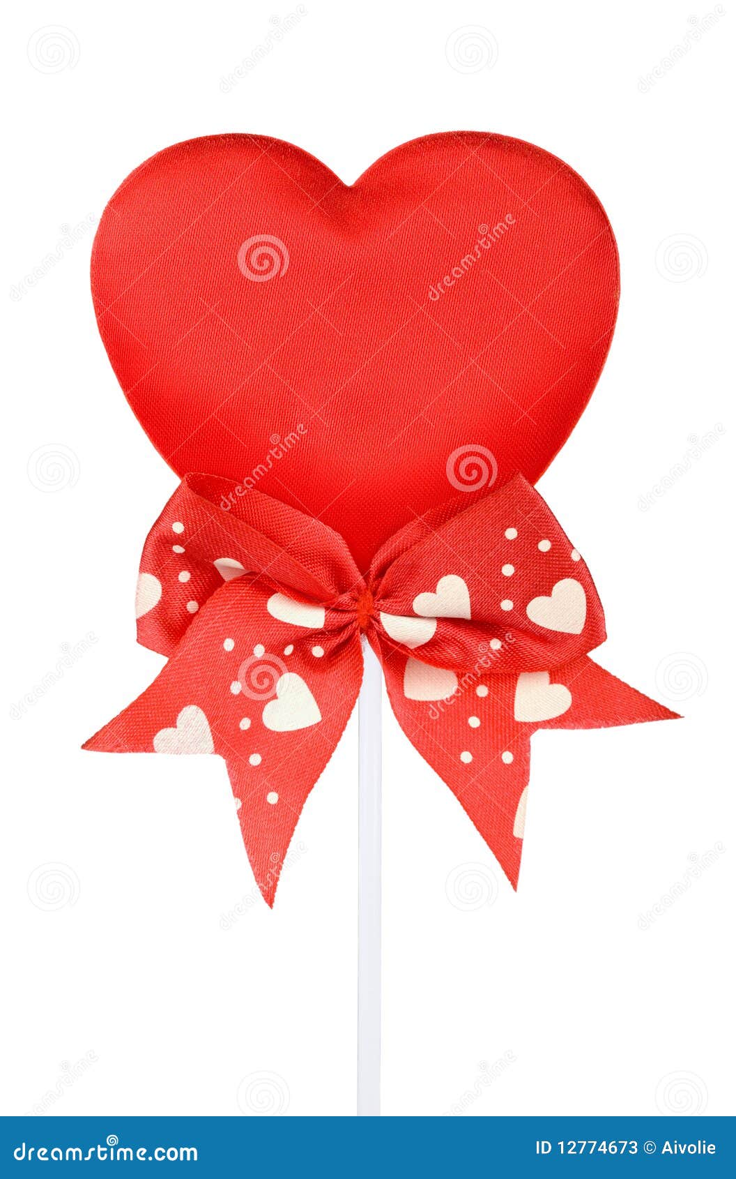 Valentines Red Heart on a Stick Stock Image - Image of decoration ...