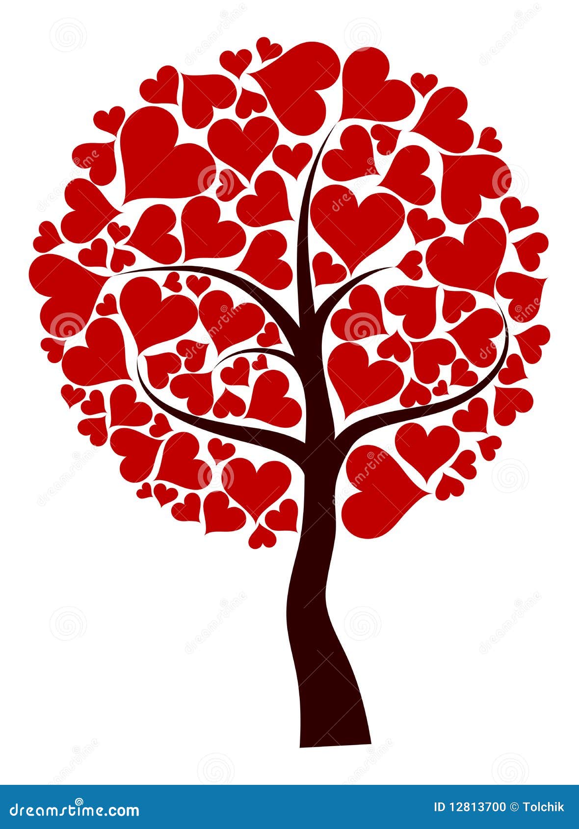Valentines Tree Background, Vector Stock Vector - Illustration of tree ...