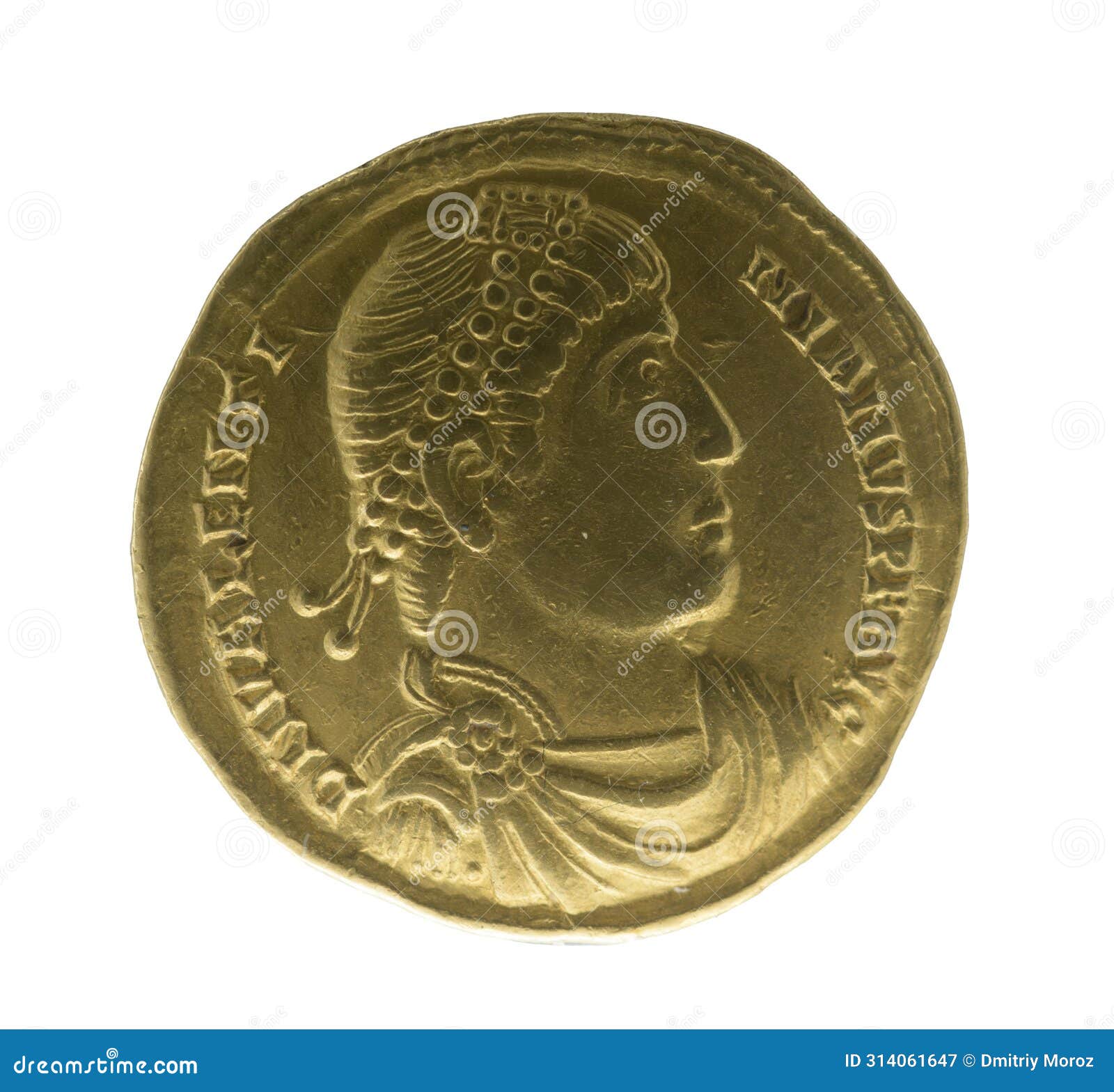 Valentinian I, Valentinian the Great - Roman Emperor. Aureus Editorial ...