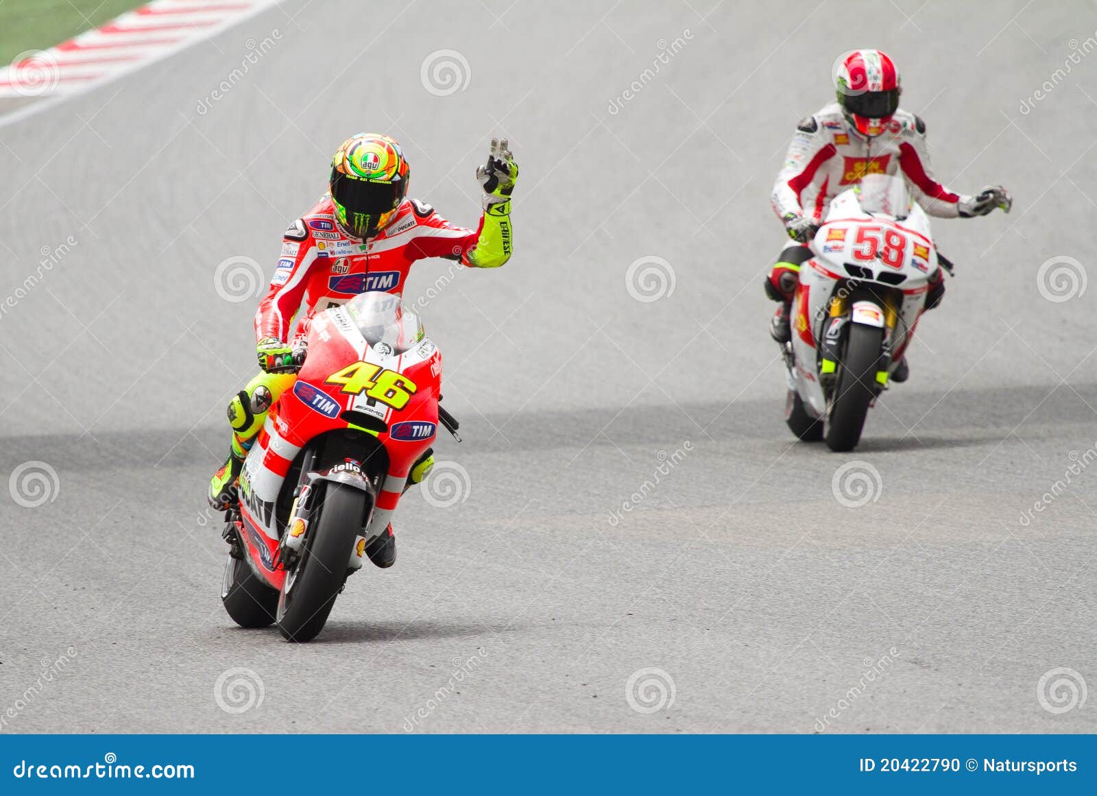 Valentino Rossi E Marco Simoncelli Immagine Editoriale - Immagine di ...