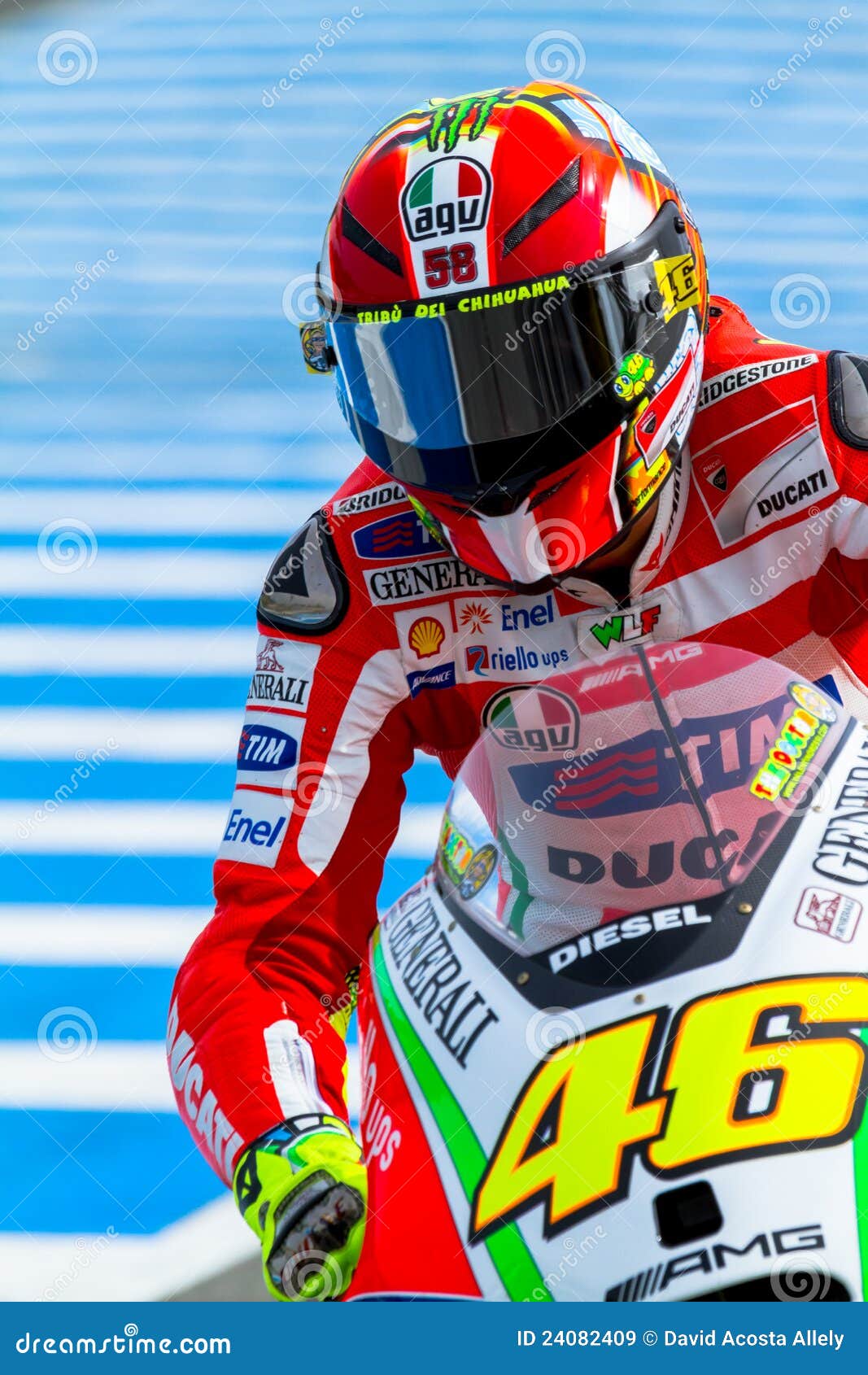 Valentino Rossi Pilot of MotoGP Editorial Stock Image - Image of ducati ...