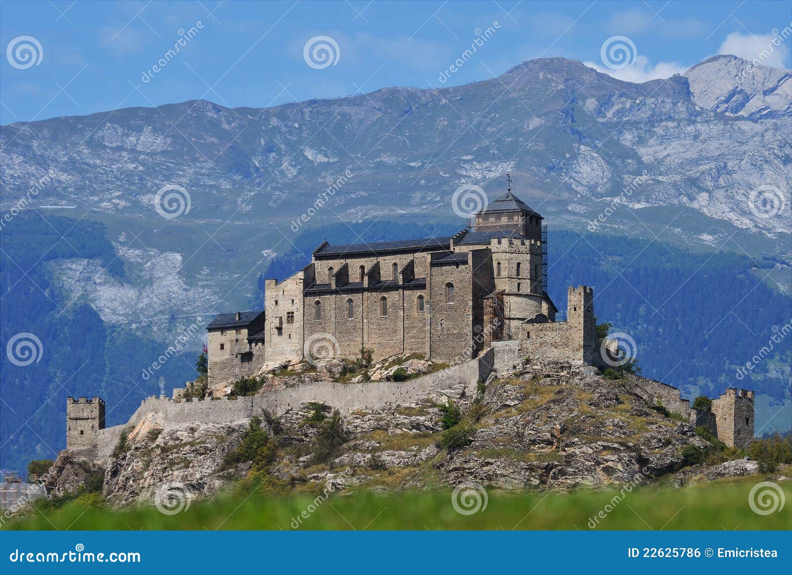 Valere Castle in Sion, Switzerland Stock Photo - Image of fortress ...