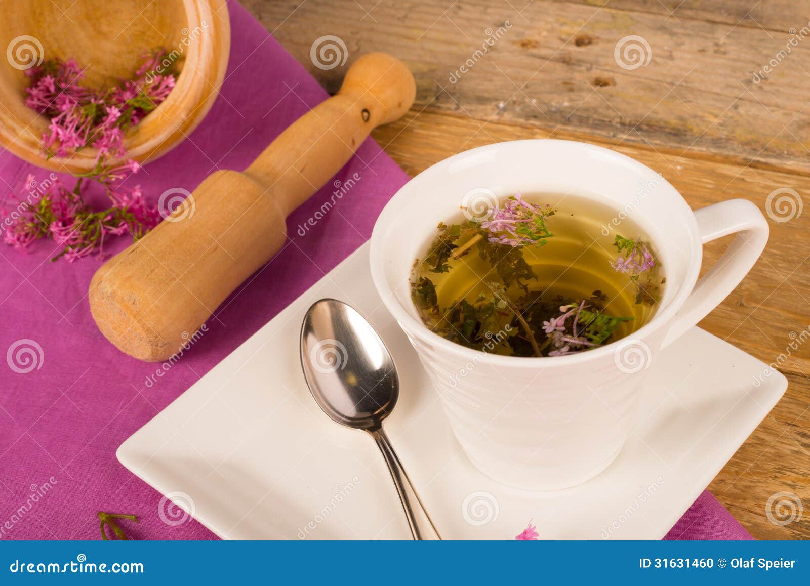 Valerian tea stock photo. Image of pestle, natural, drink - 31631460