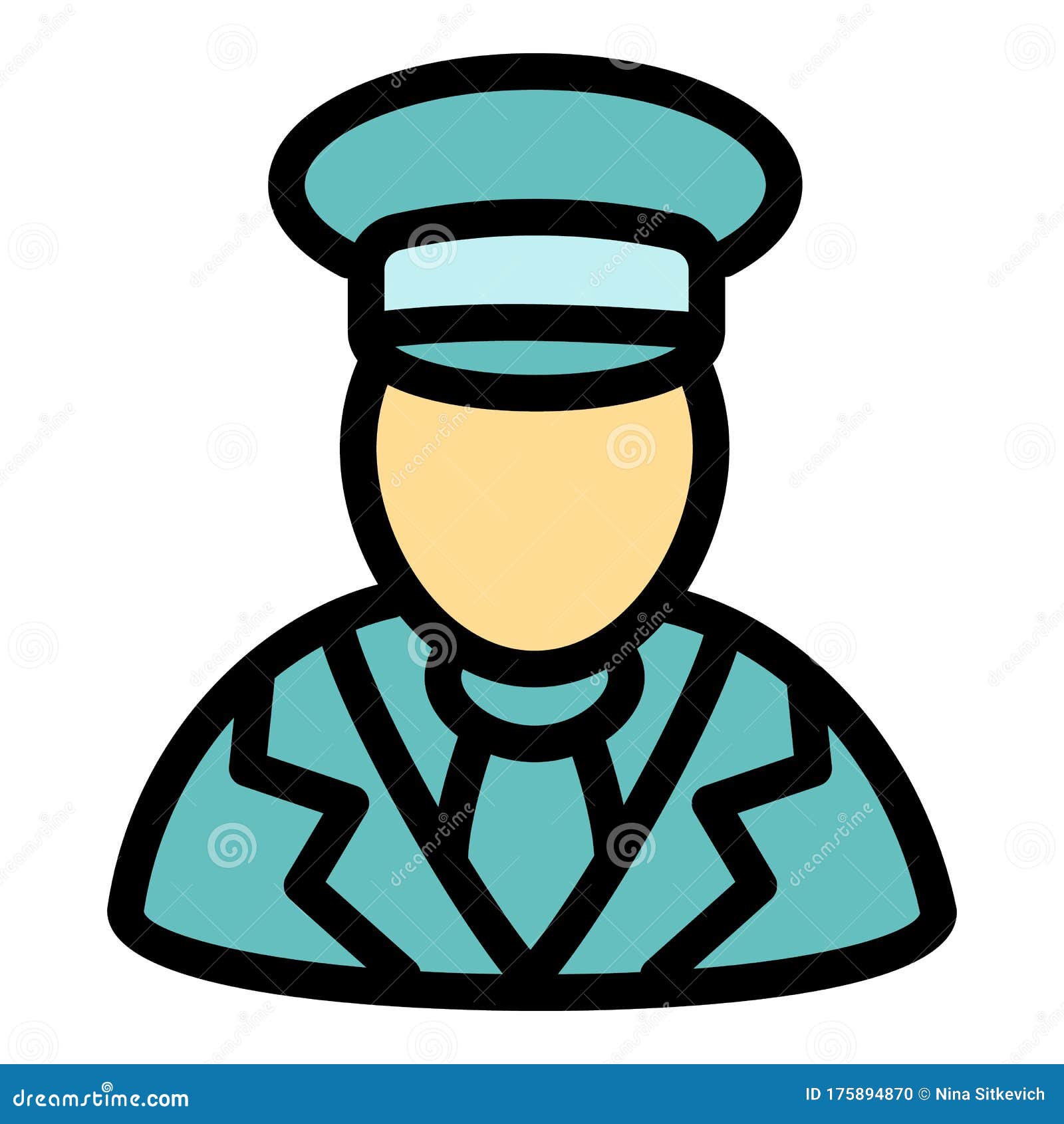 Outline Valet Icon. Flat Outline Style Drawing Pictogram Isolated On ...