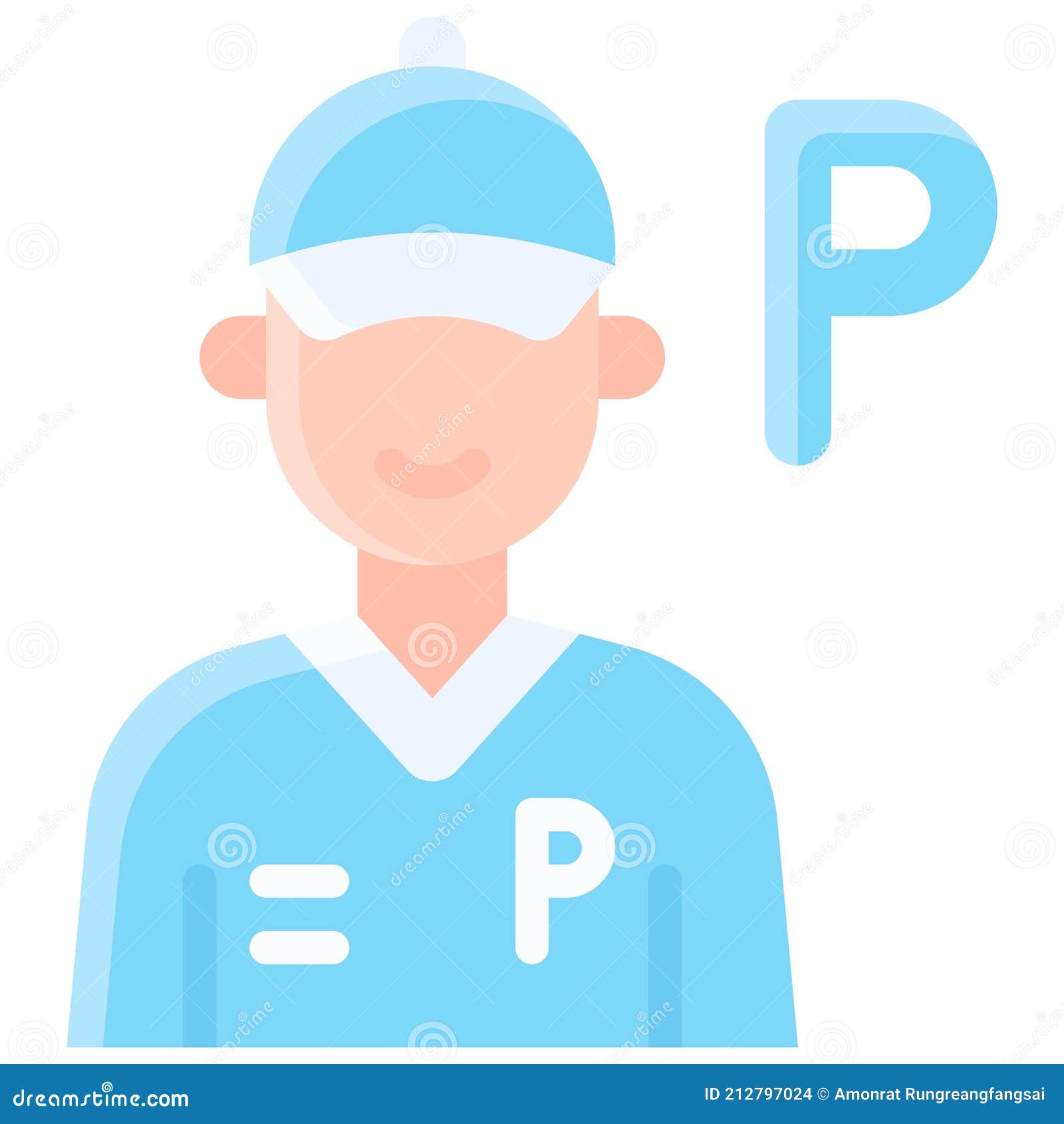 Valet Boy Icon, Parking Lot Related Vector Stock Vector - Illustration ...