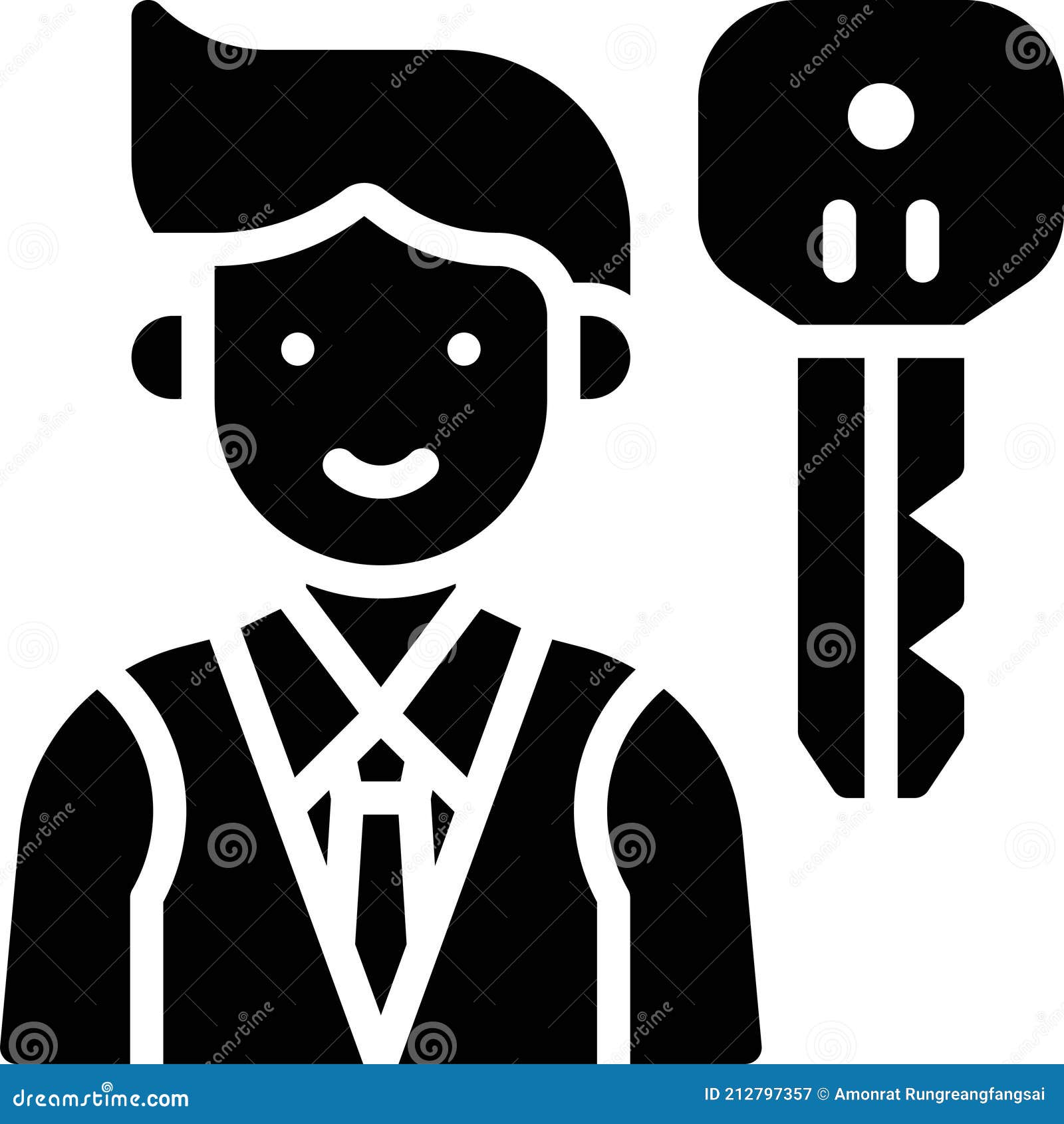 Valet Boy Icon, Parking Lot Related Vector Stock Vector - Illustration ...