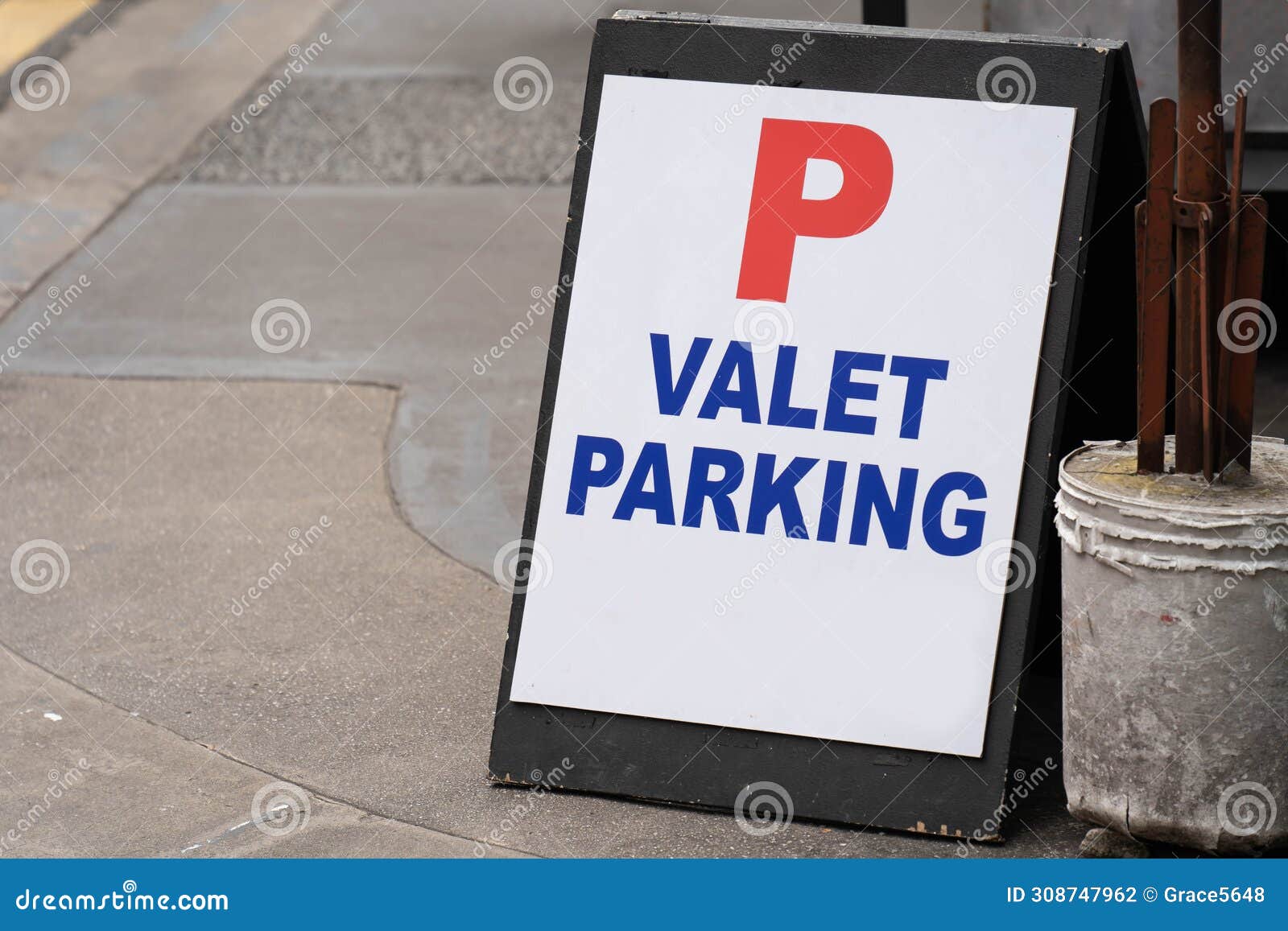 Valet parking sign service stock photo. Image of closeup - 308747962