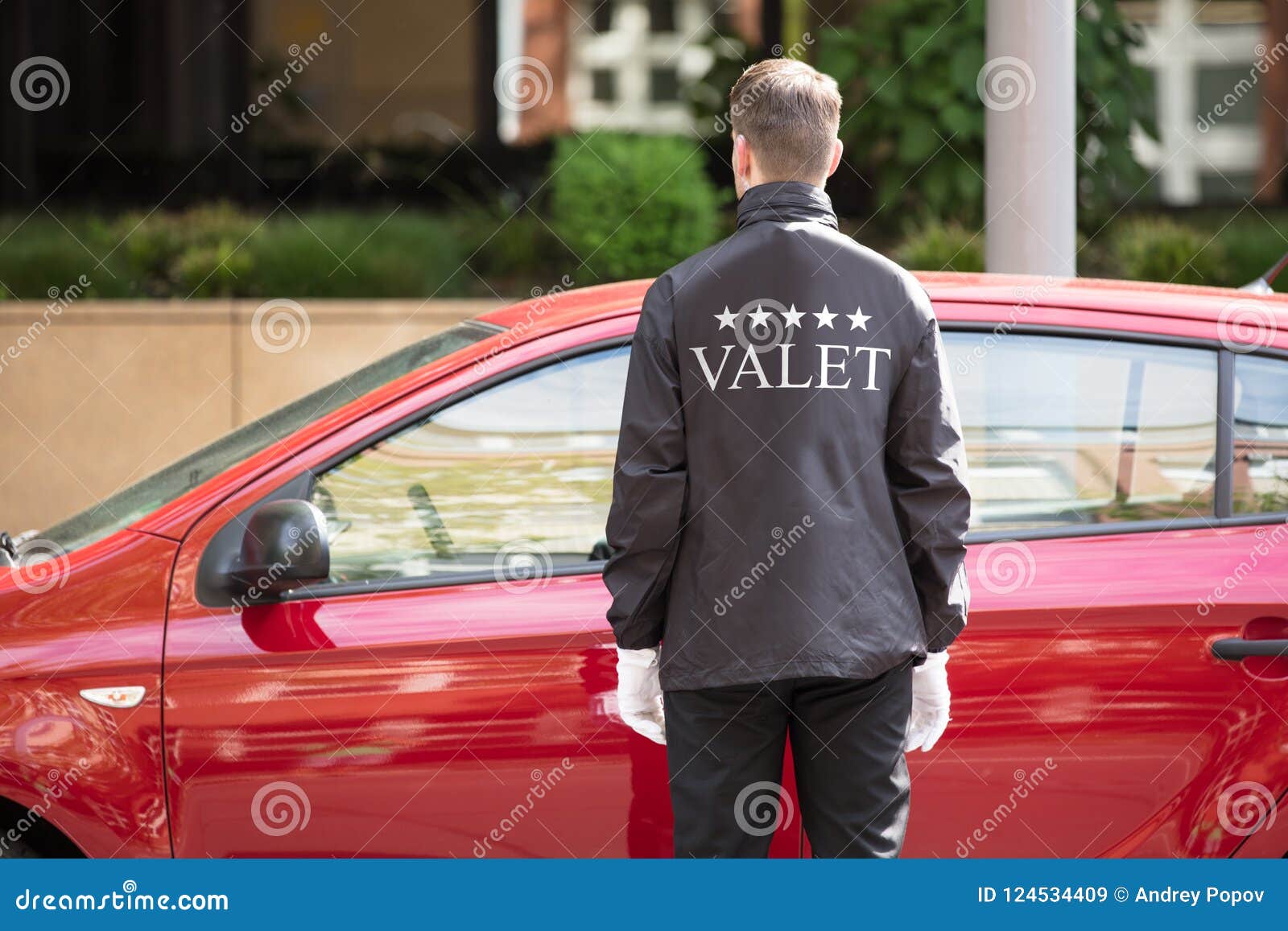 Valet Standing in Front of Car Stock Image - Image of expertise ...