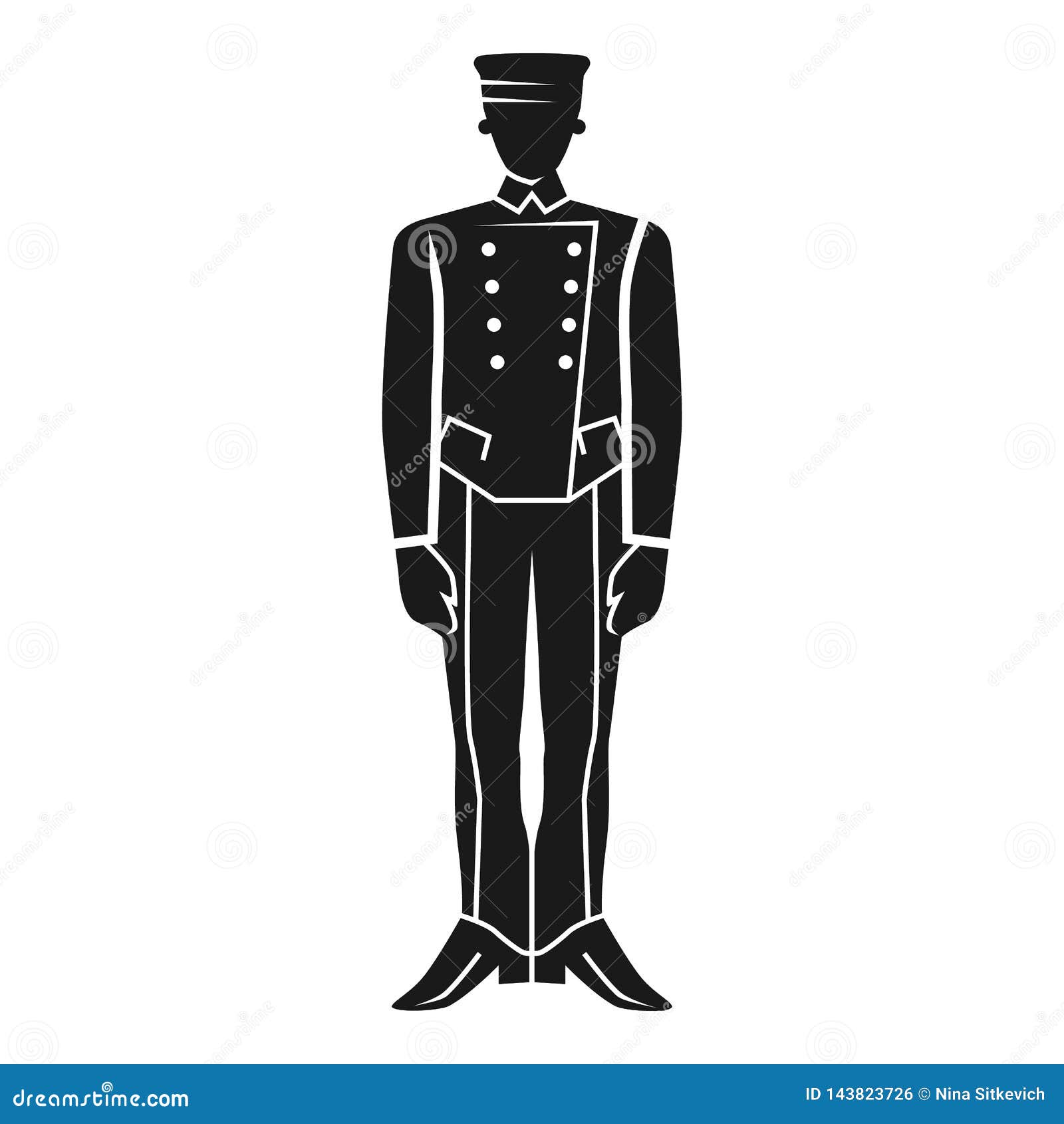 Valet Stay Strong Icon, Simple Style Stock Vector - Illustration of ...