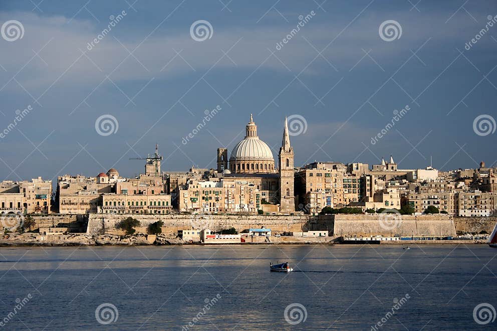 Valetta city stock image. Image of harbor, tourism, waving - 2585655